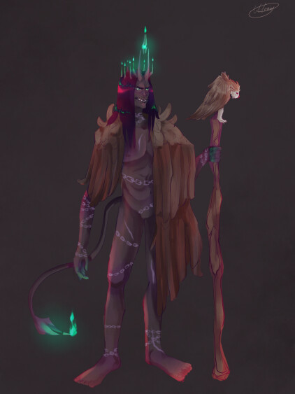 ArtStation - Owl Undead Wizard