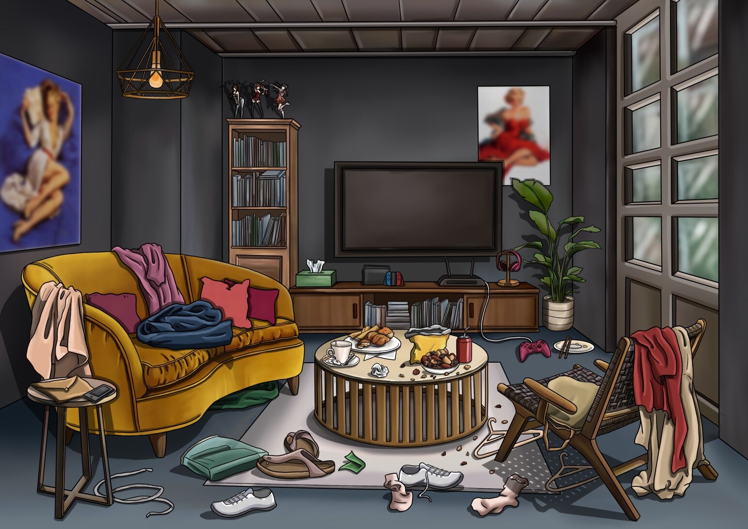 ArtStation - Interior Concept Art - Livingroom