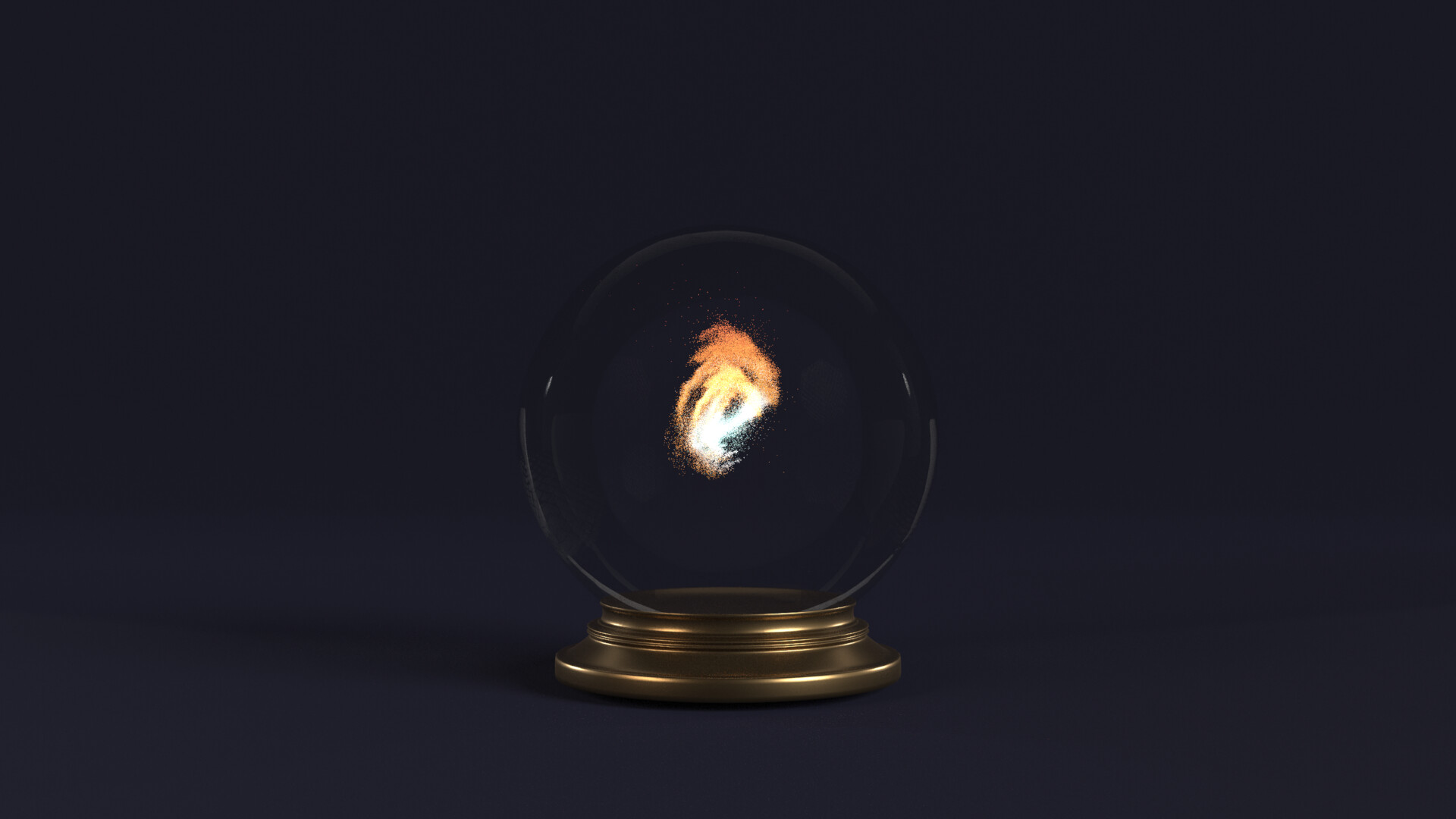 ArtStation - Dying flame inside a crystal ball