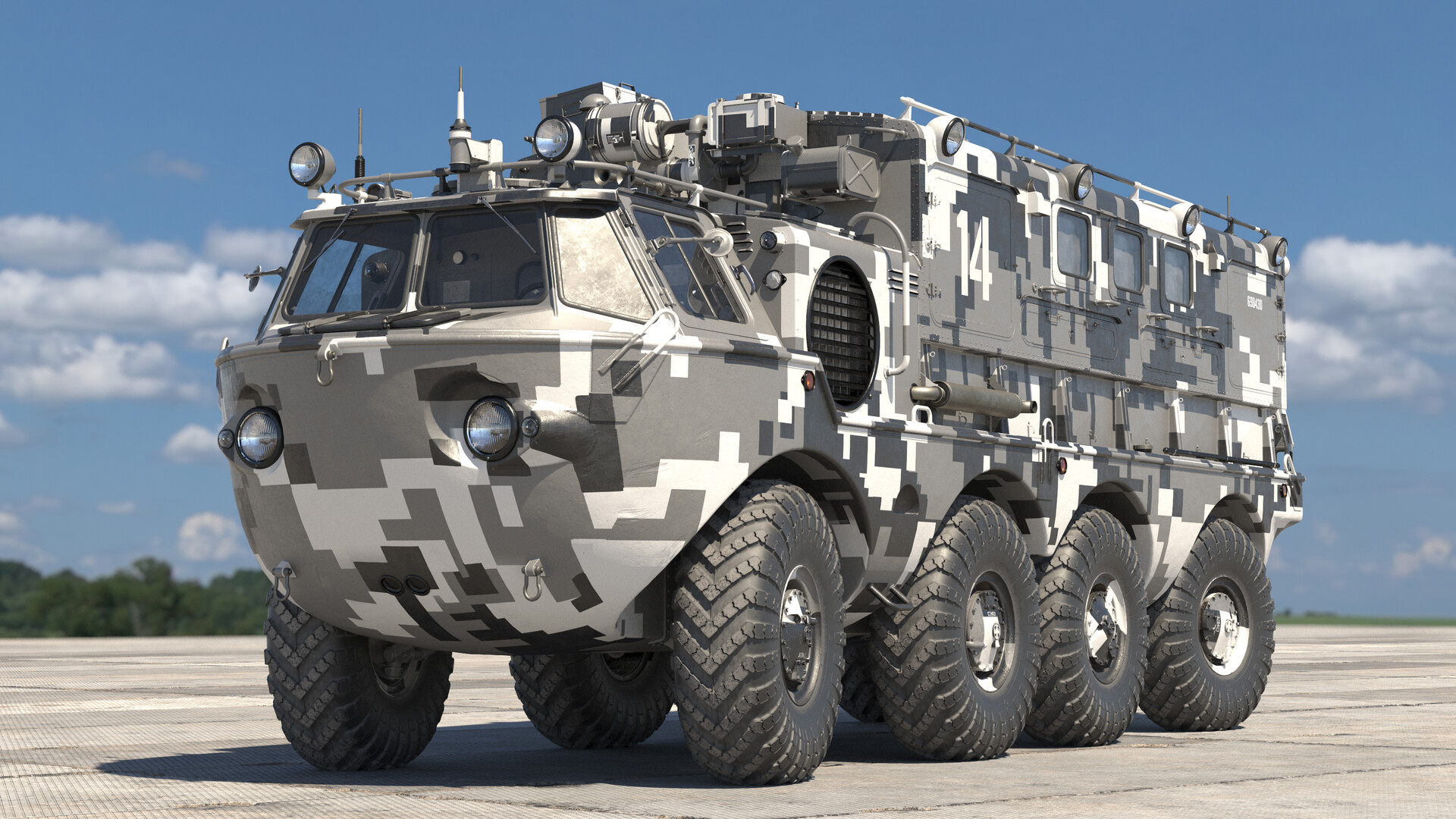 ArtStation - 3D model ZIL-135 B_KUNG_Camouflage-1.