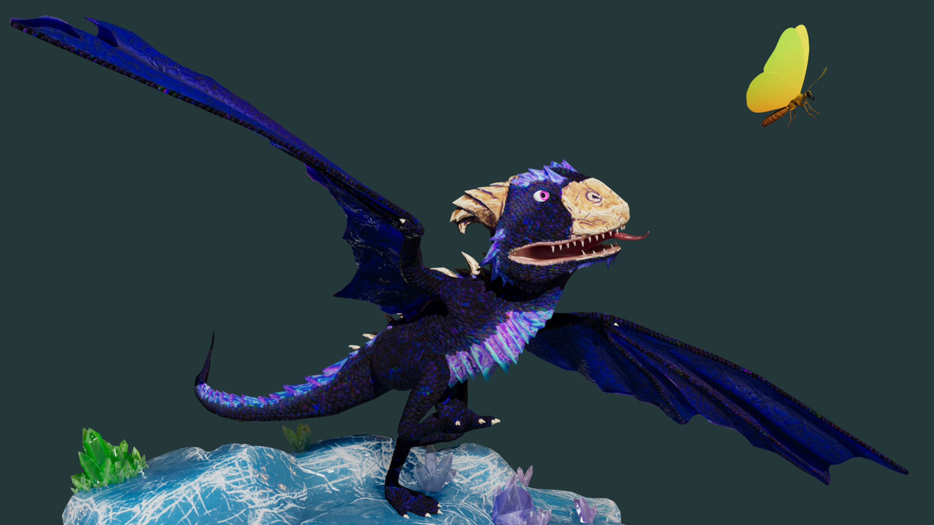 ArtStation - Nyx's Brood: Character Modeling and Rigging of a Baby Wyvern