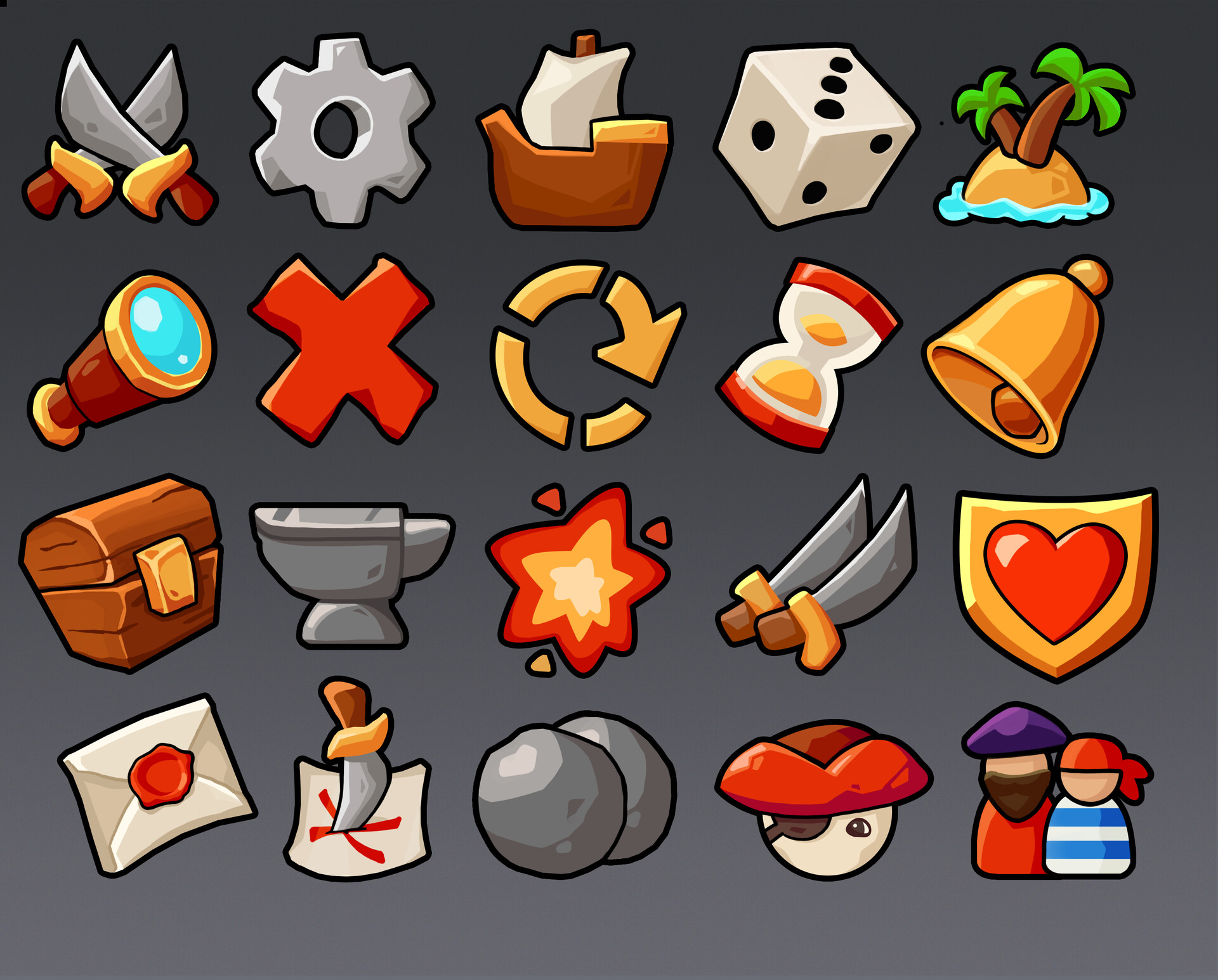 ArtStation - Pirates icons