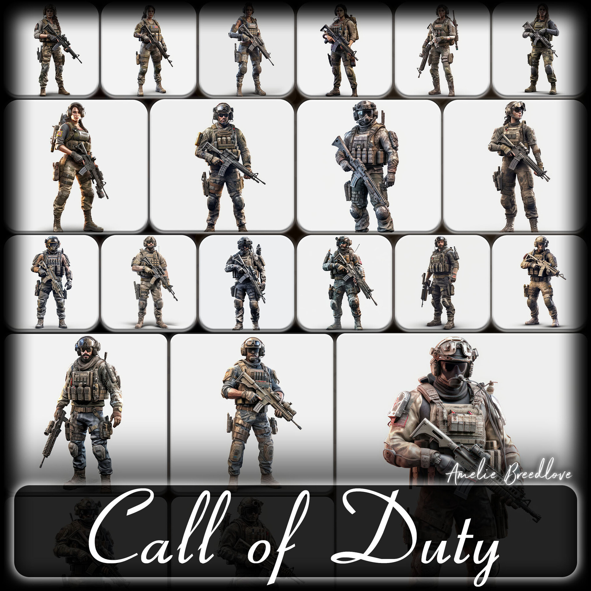 Amelie Breedlove - 200 Call of Duty Character (Full Body) Reference ...