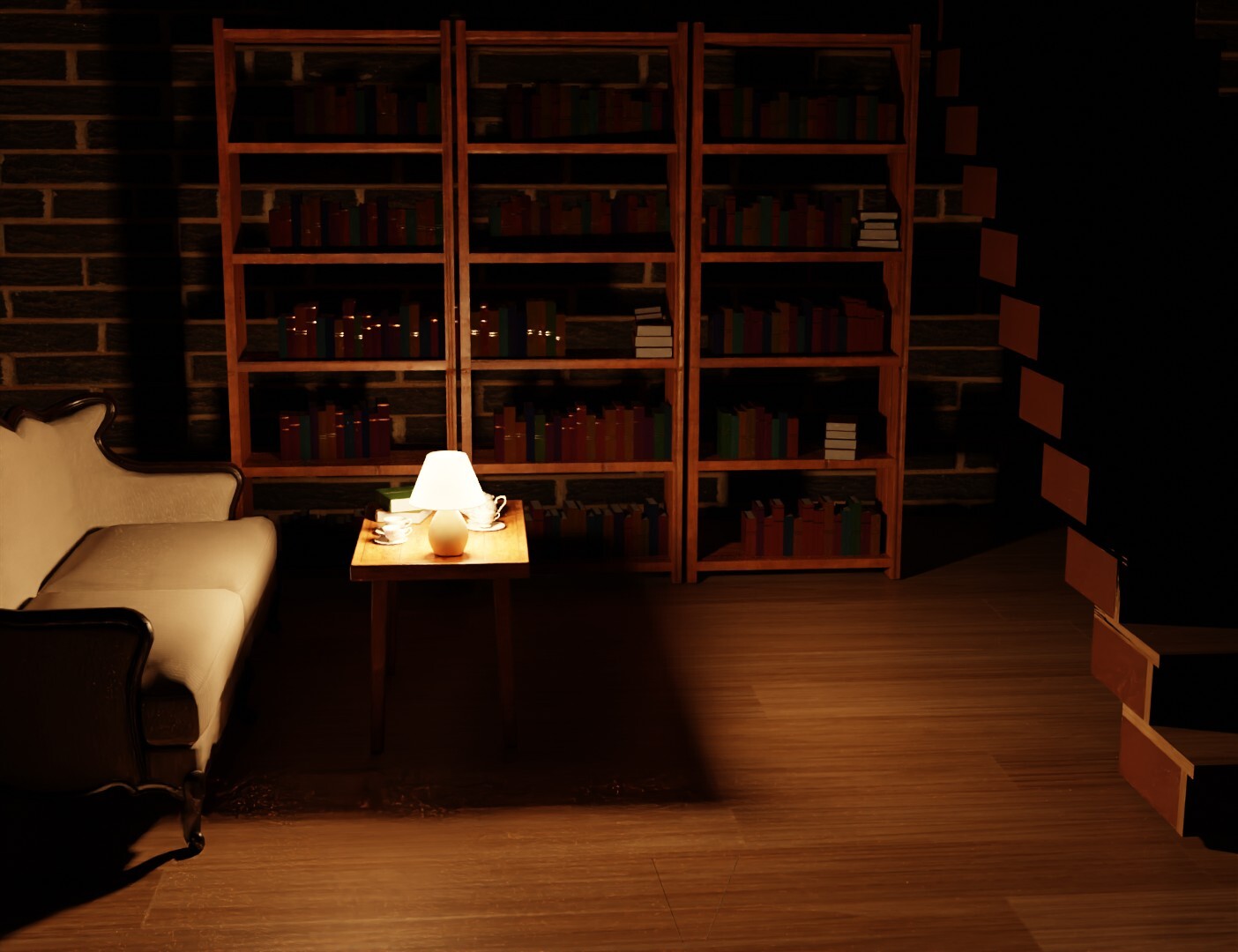 ArtStation - Cozy Basement Library