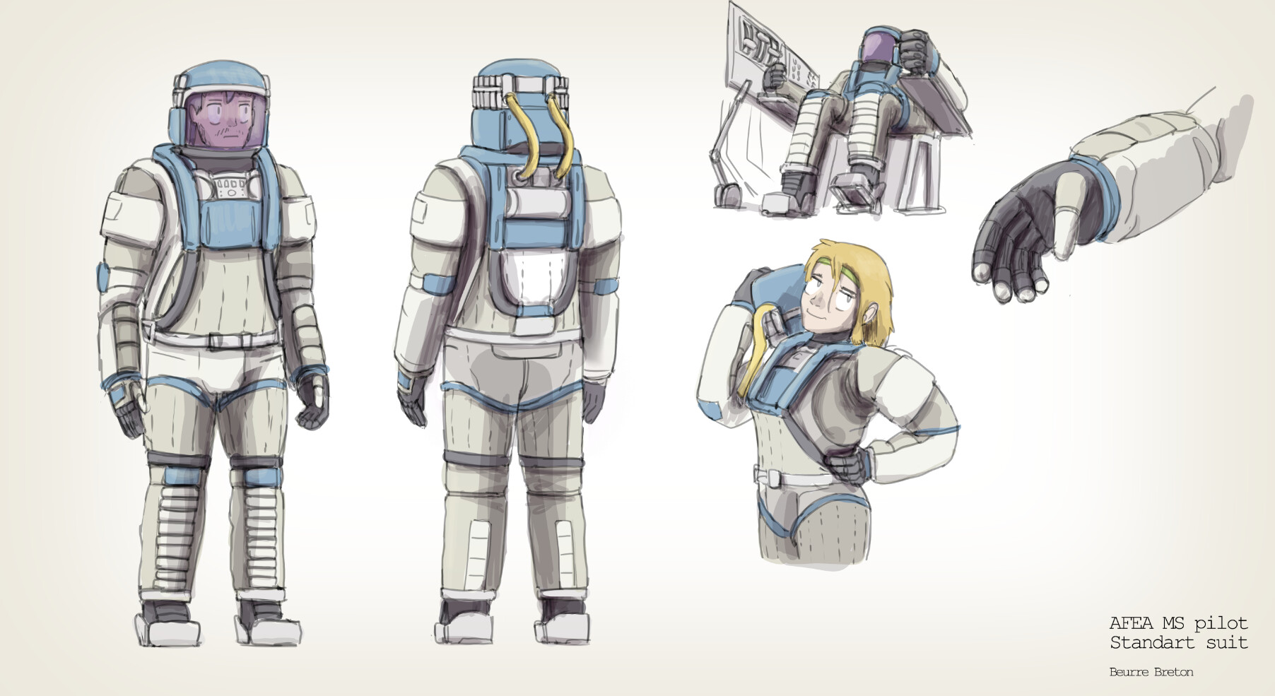 ArtStation - Spacesuit for Mobile suit pilot