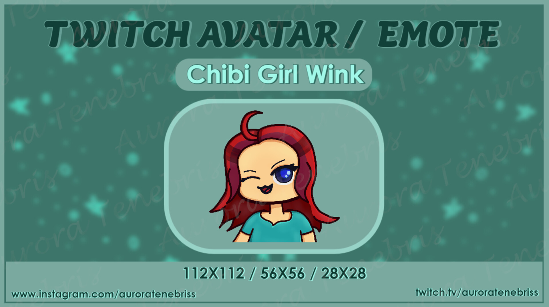 Sercan "Aurora Tenebris" Gener - Chibi Girl Winking