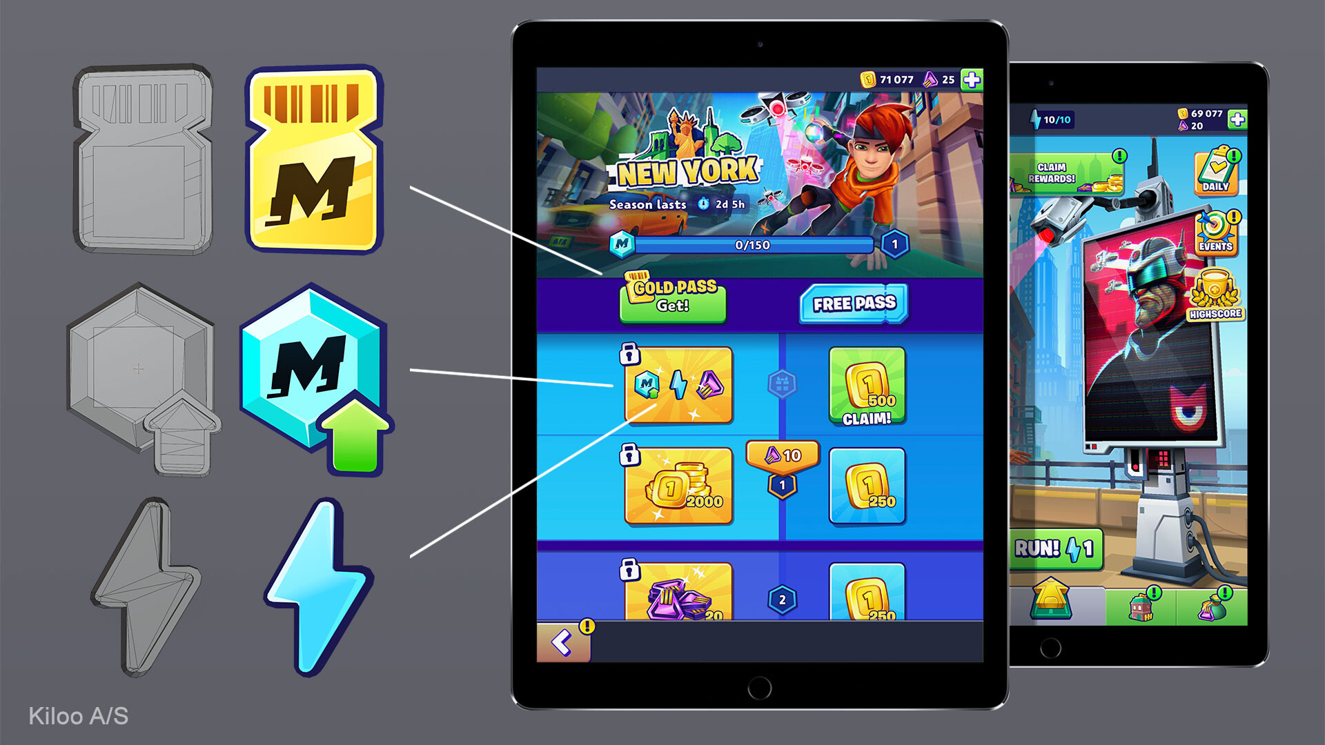 Mogens Skjold - Metroland - 3d icons (vertex painted)