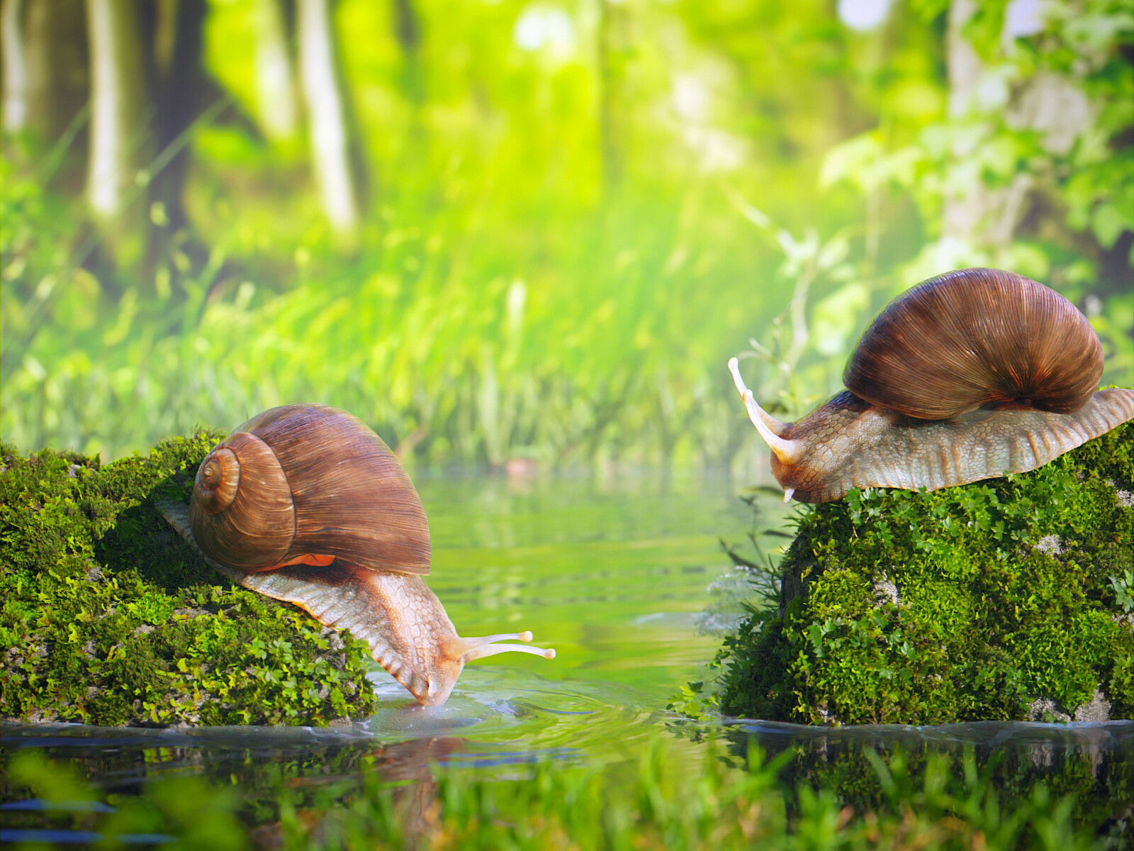 Adrian Kulawik - Snail drinking water Adrian Kulawik - Snail drinking water