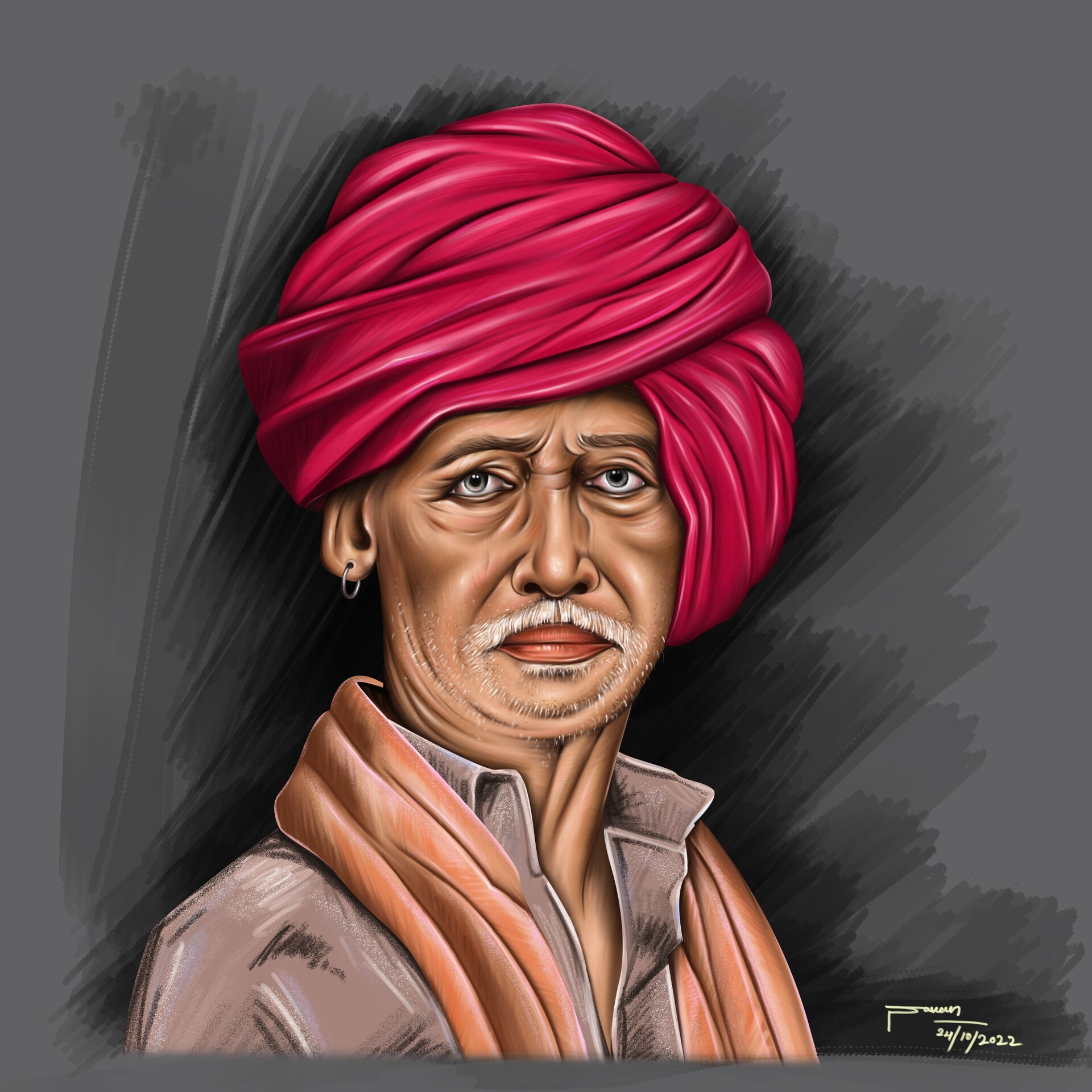 ArtStation - old MAN 2D illustration