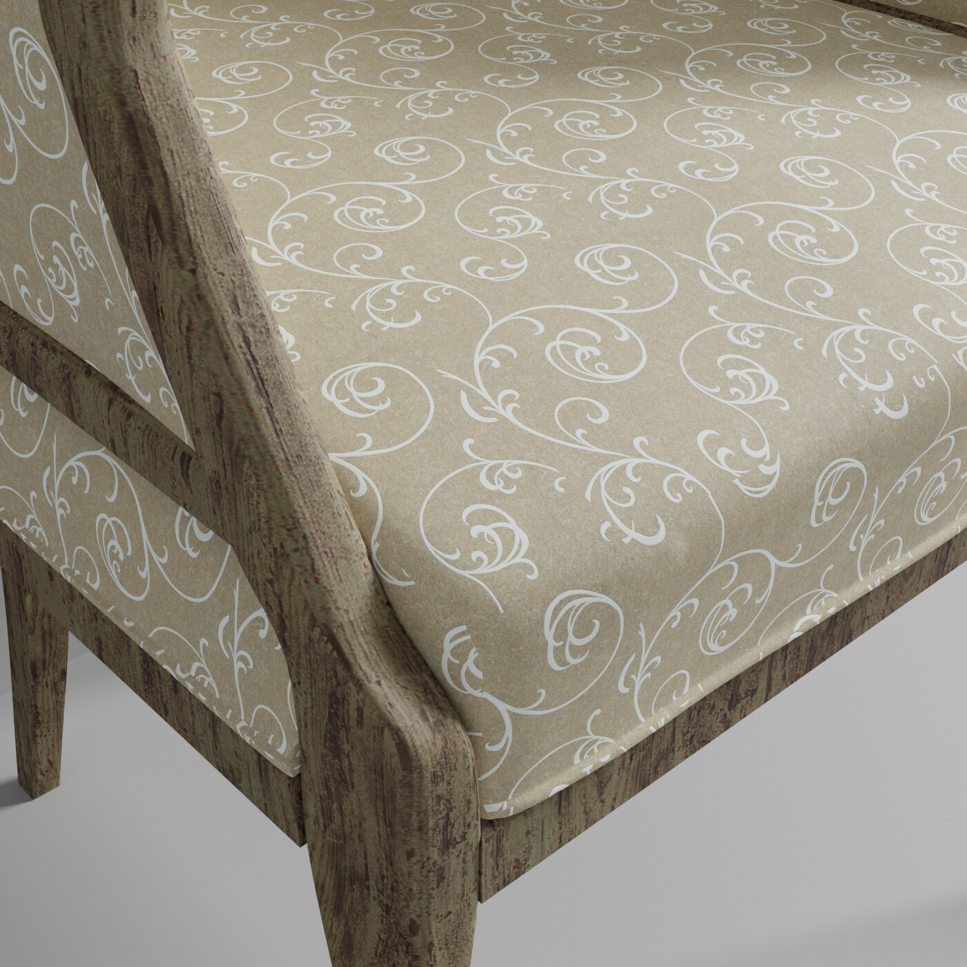 ArtStation - Classic Chair With Pattern Texture in Livingroom 3D model