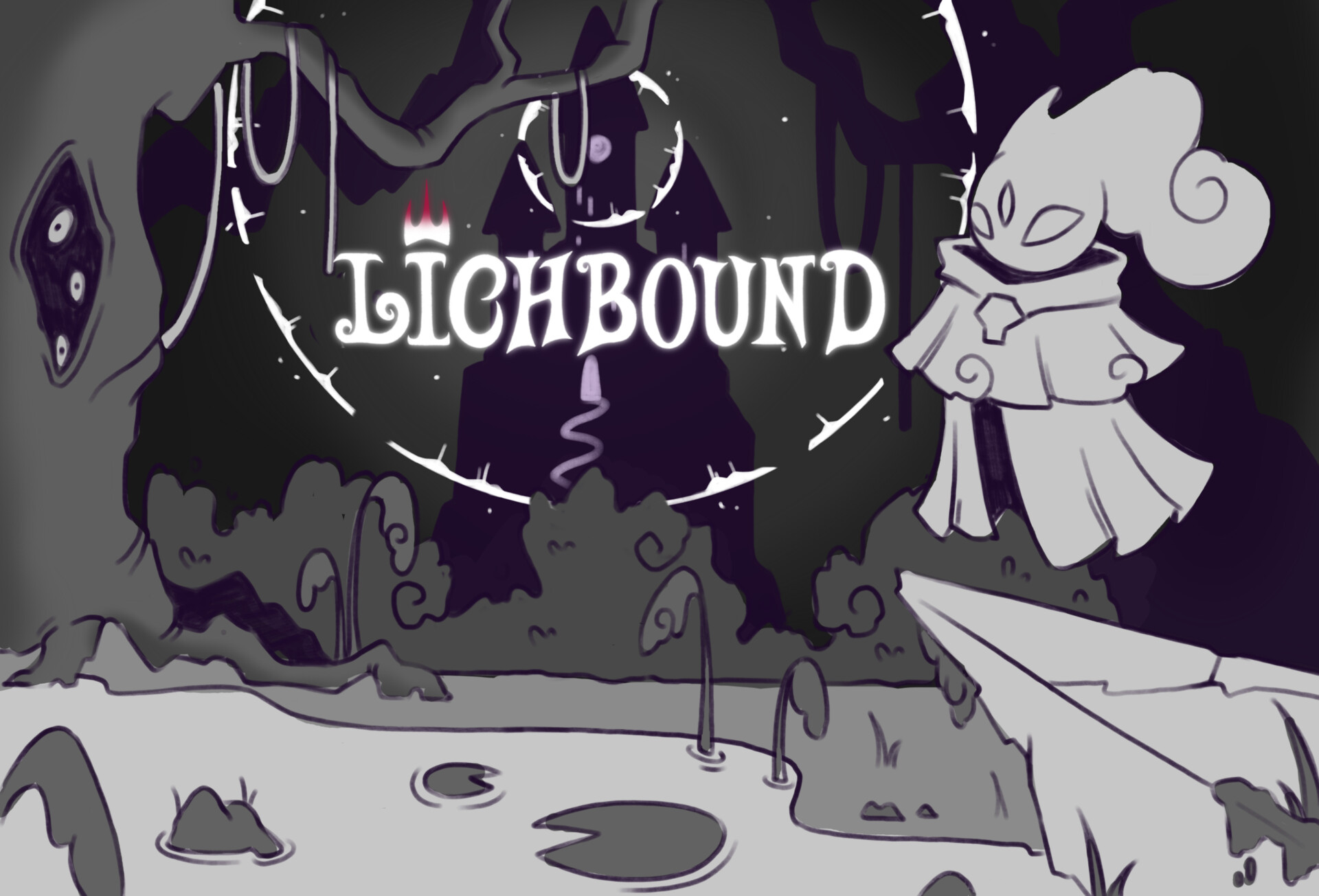 Yara Hussein - Keyart for the game "Lichbound"
