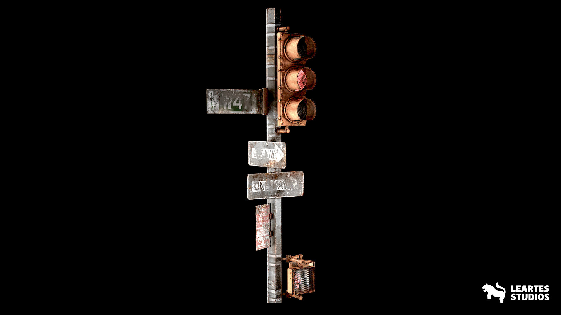 ArtStation - Post Apocalyptic Traffic Light