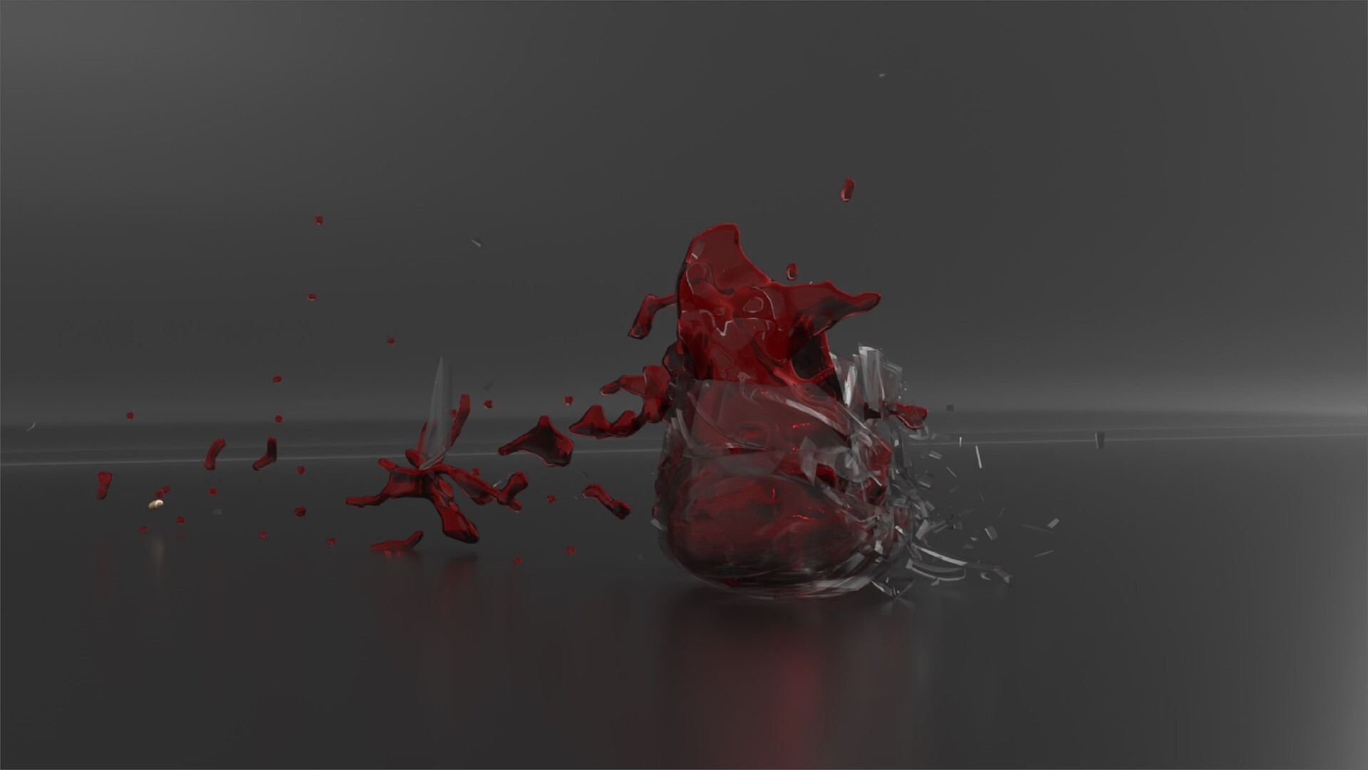 david bülow - Smashing wine glass and concreate wall