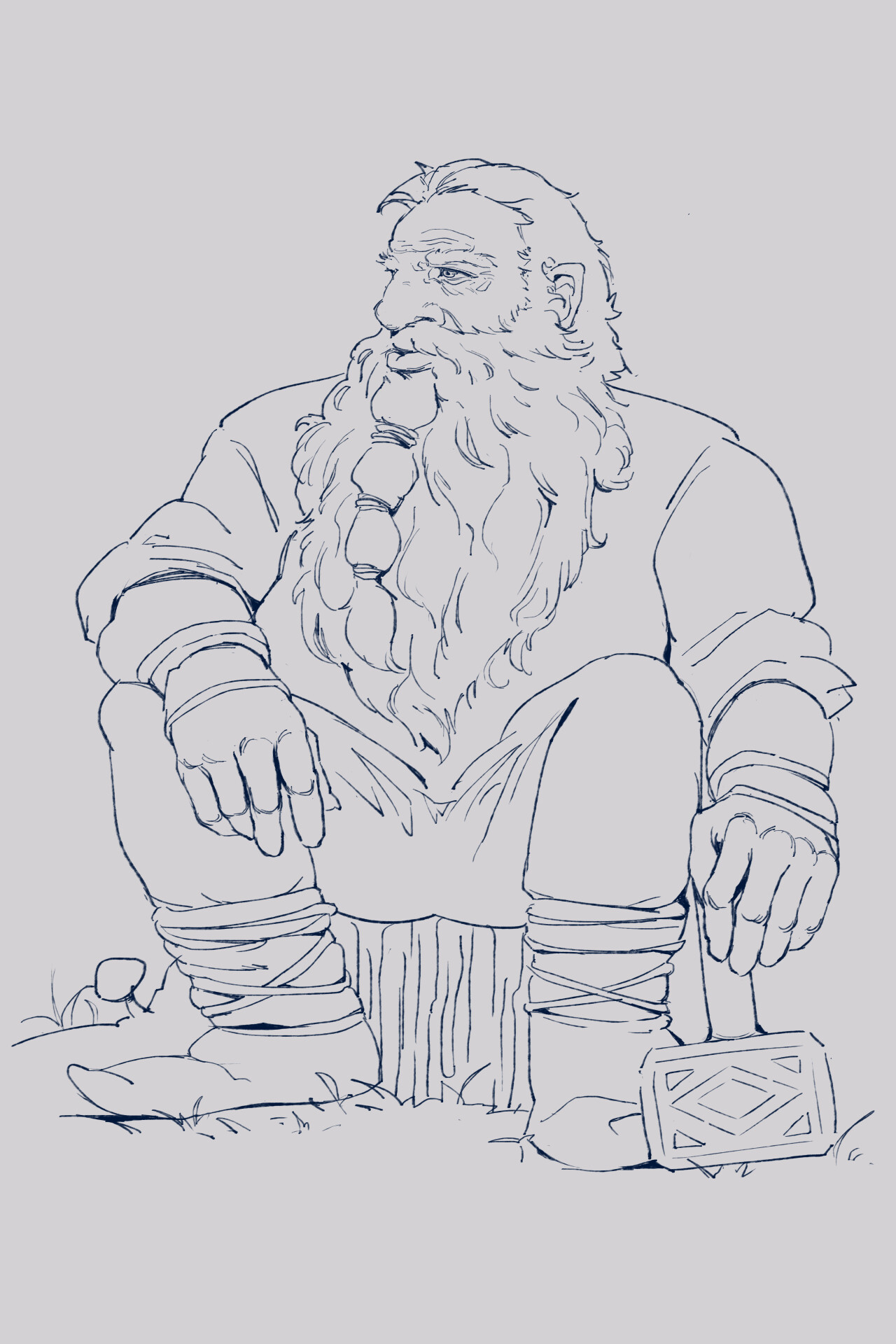 ArtStation - Dwarf - sketch 1