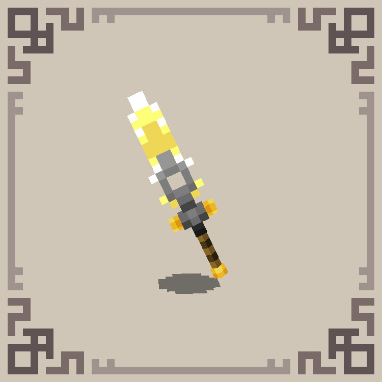 Gold Sword Pixel Art