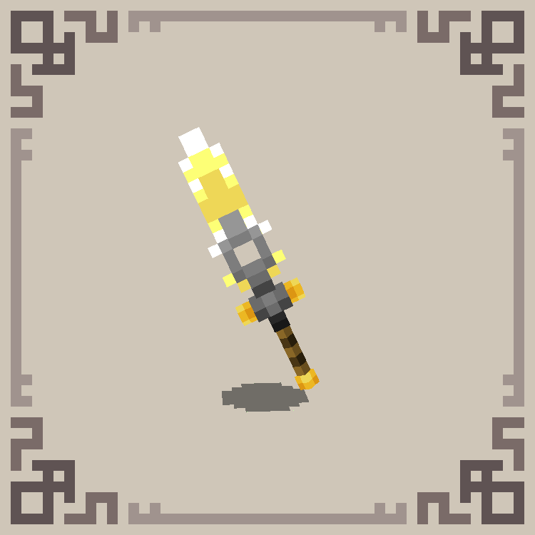Gold Sword Minecraft Pixel Art