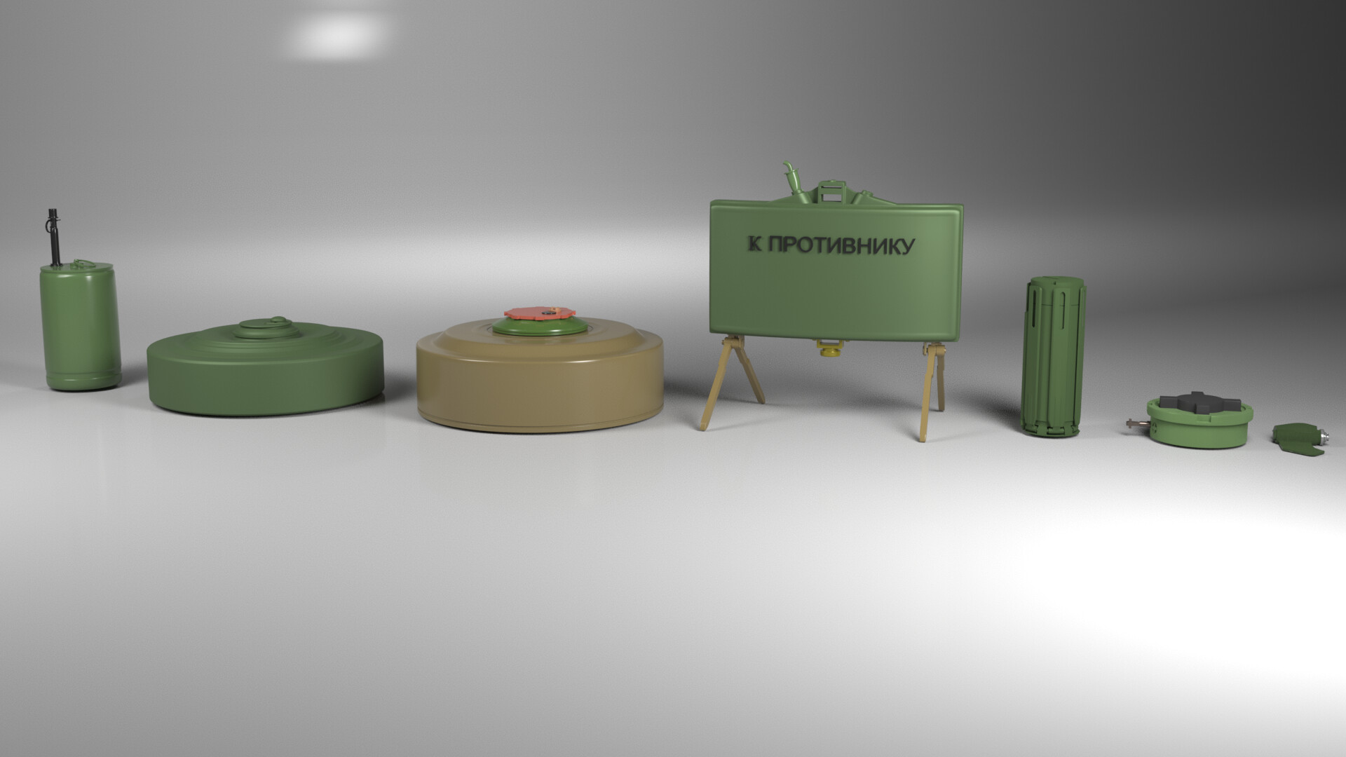 ArtStation - Multiple Russian Landmines (For 3D Print)