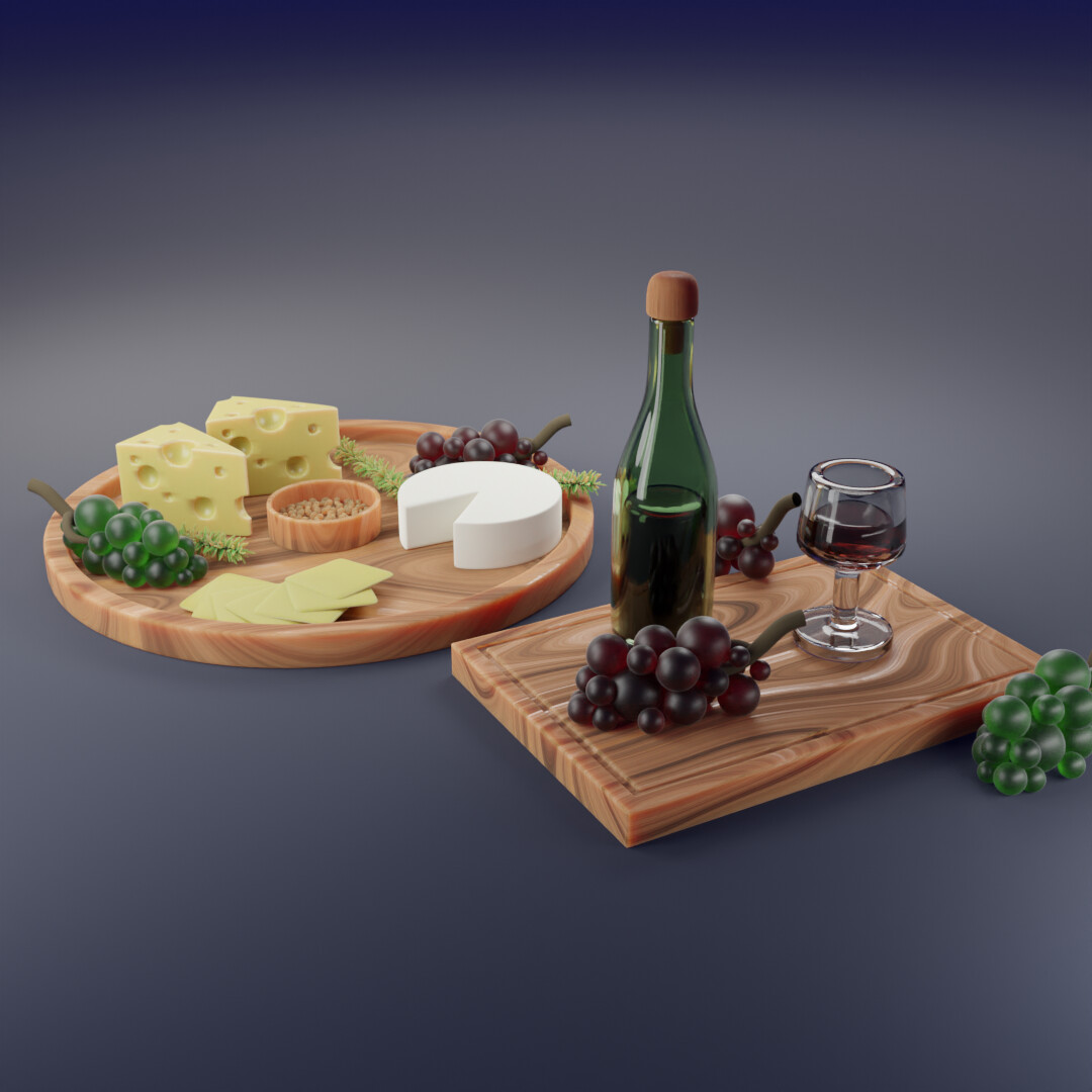 ArtStation - Wine and Cheese