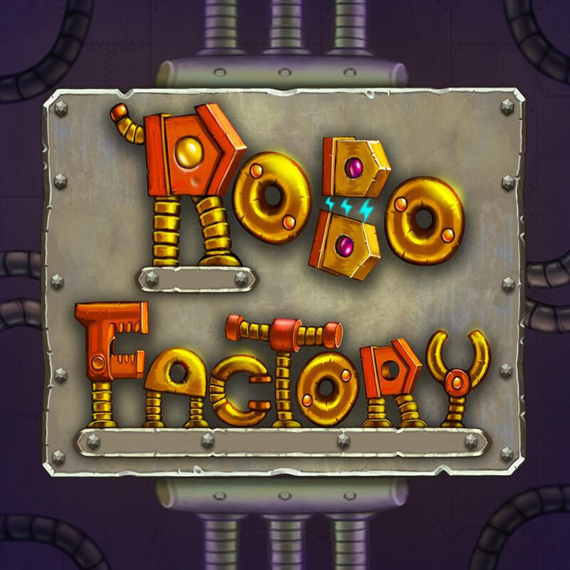ArtStation - "Robo factory" Casino Slot Machine game © Getta Gaming