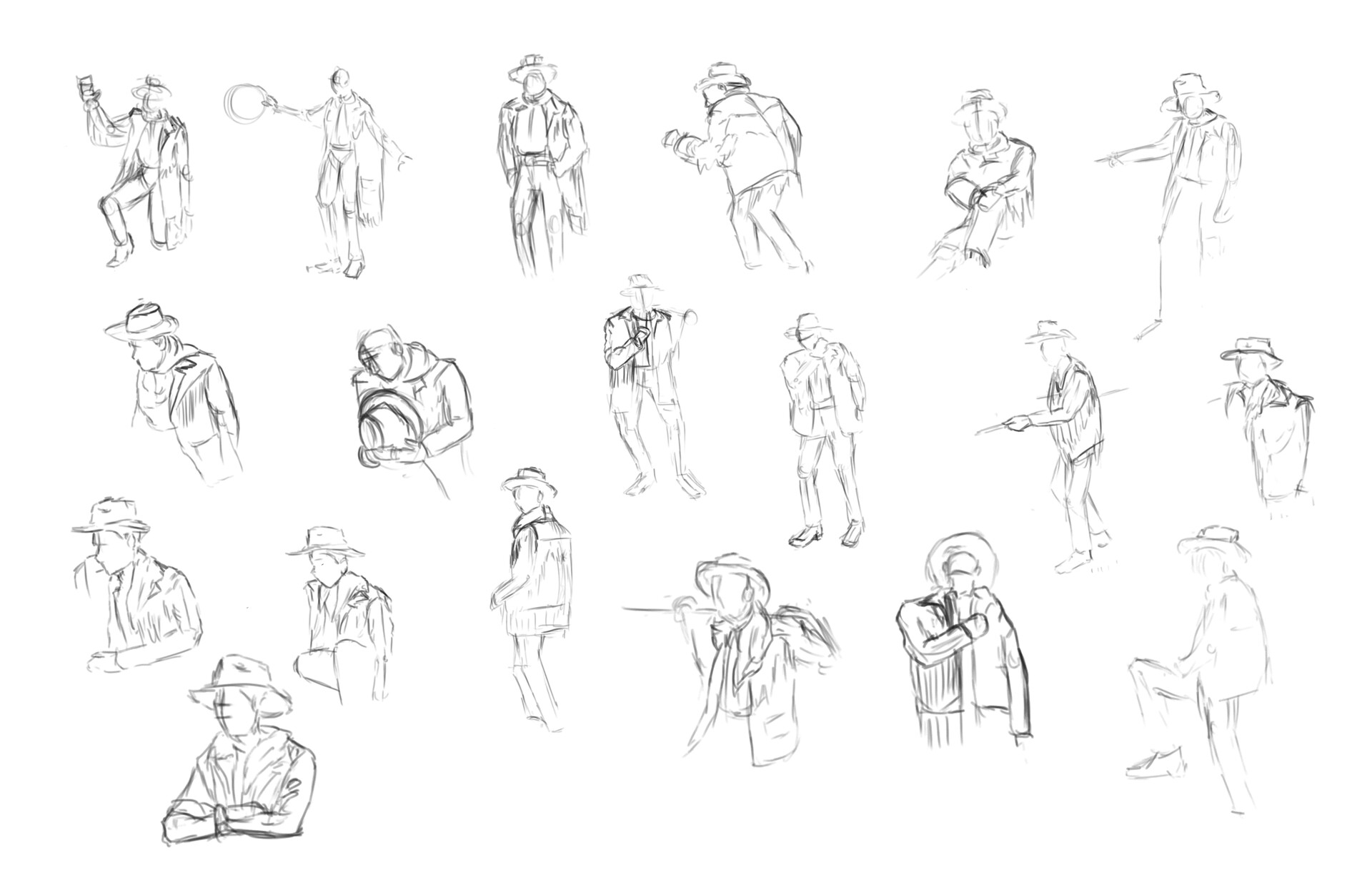ArtStation - Figure Drawing: Cowboy Studies Drawn From Life