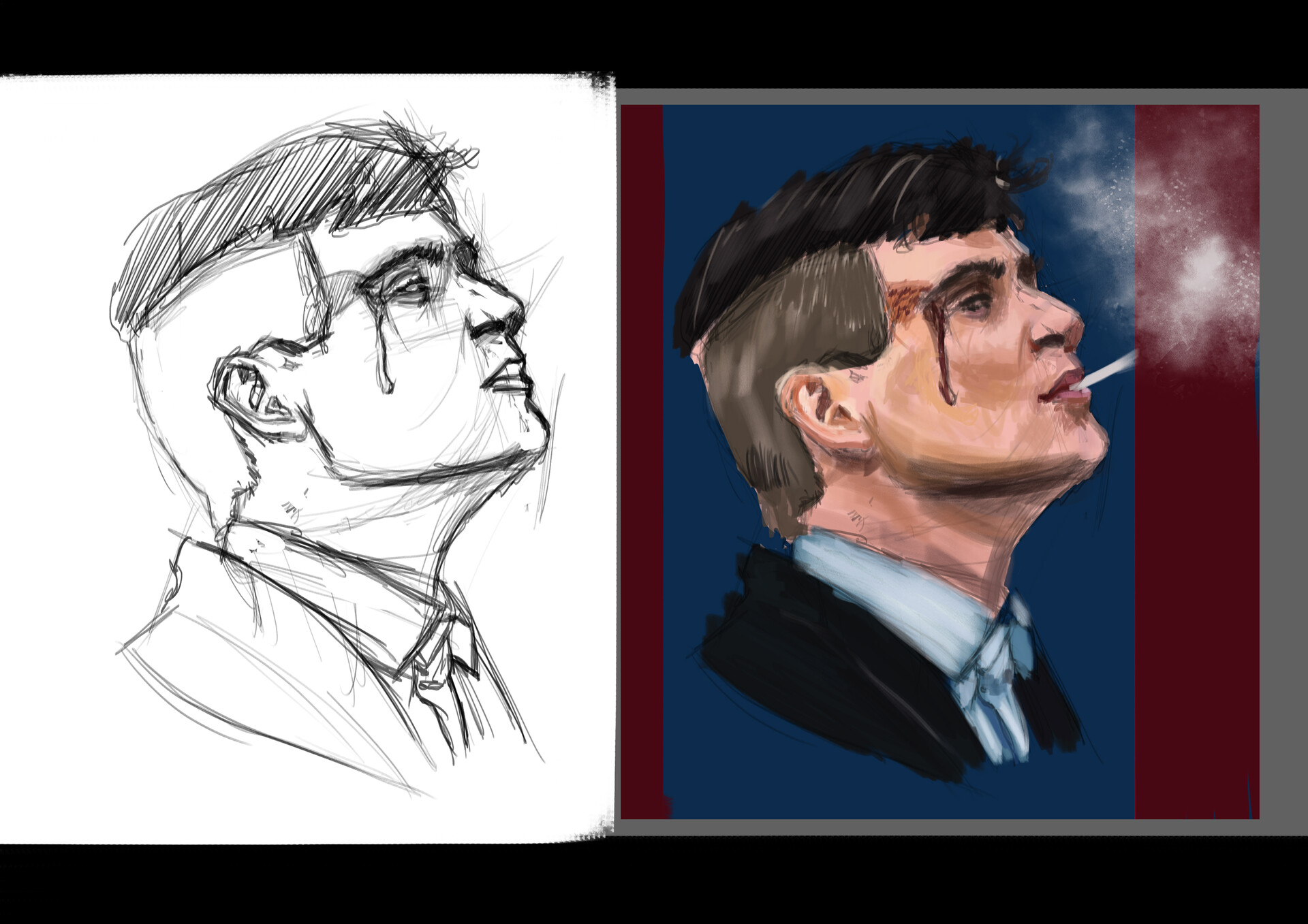 ArtStation - sketch try color fast