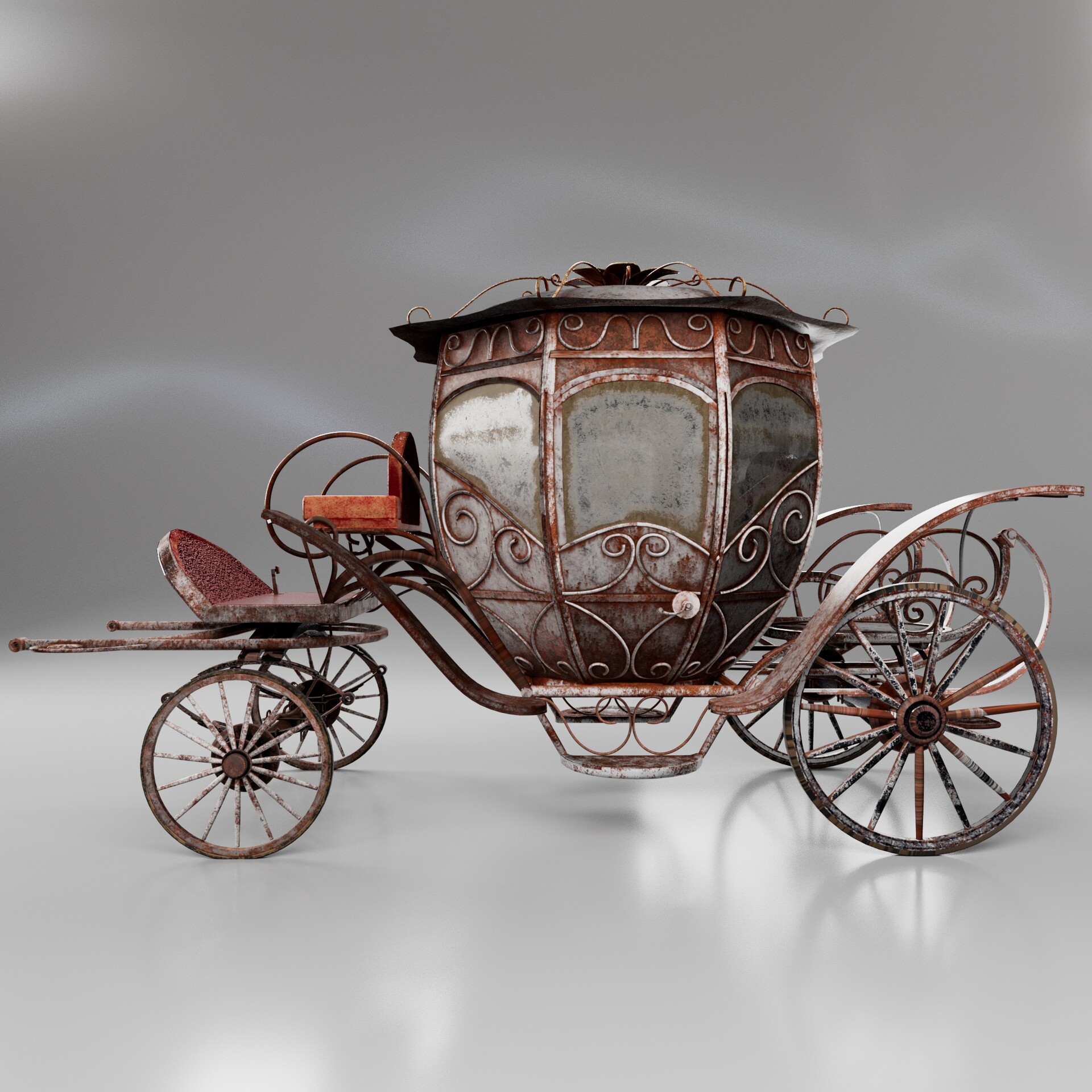 ArtStation - 3D Horse Carriage