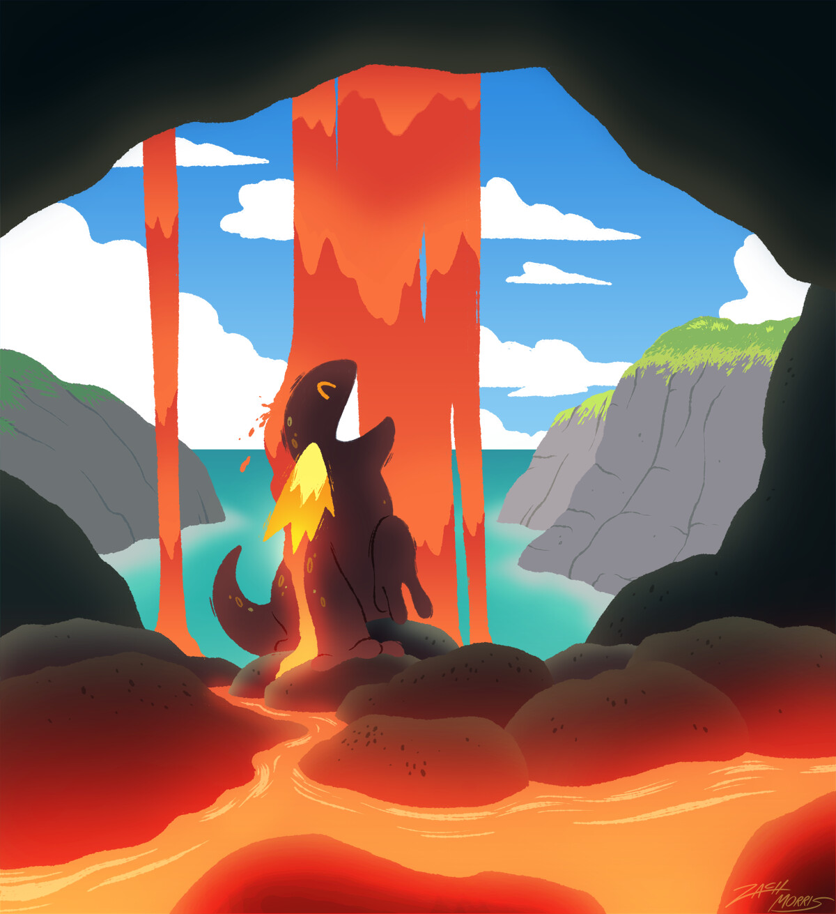 ArtStation - Lava Axolotl