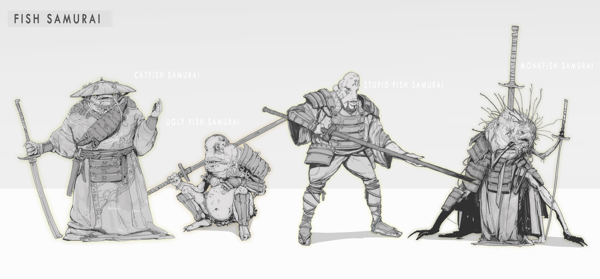 ArtStation - Fish samurai