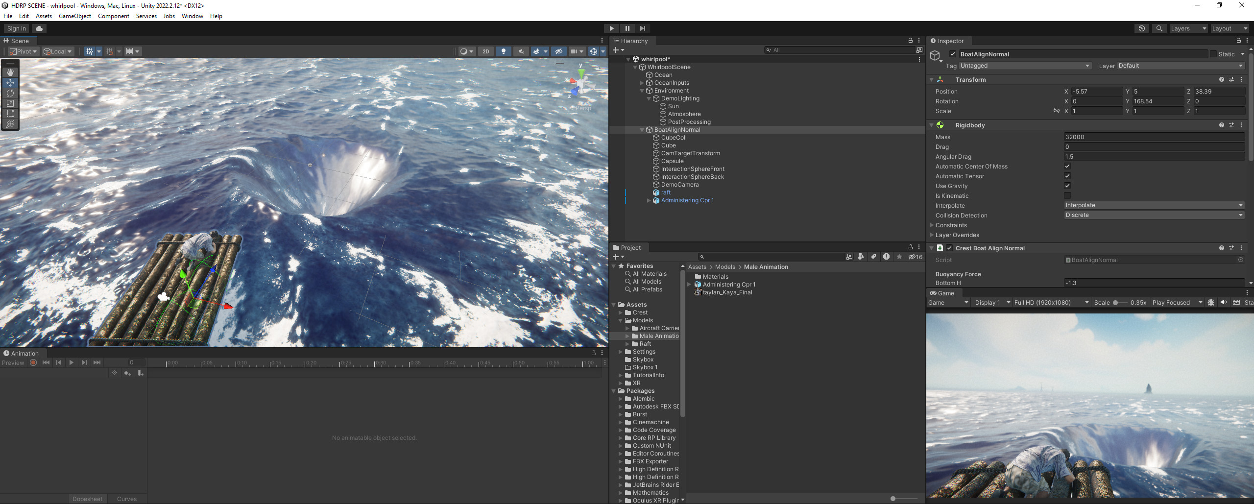 Damon Pridgen - Unity HDRP Scene. Fluid Simulation
