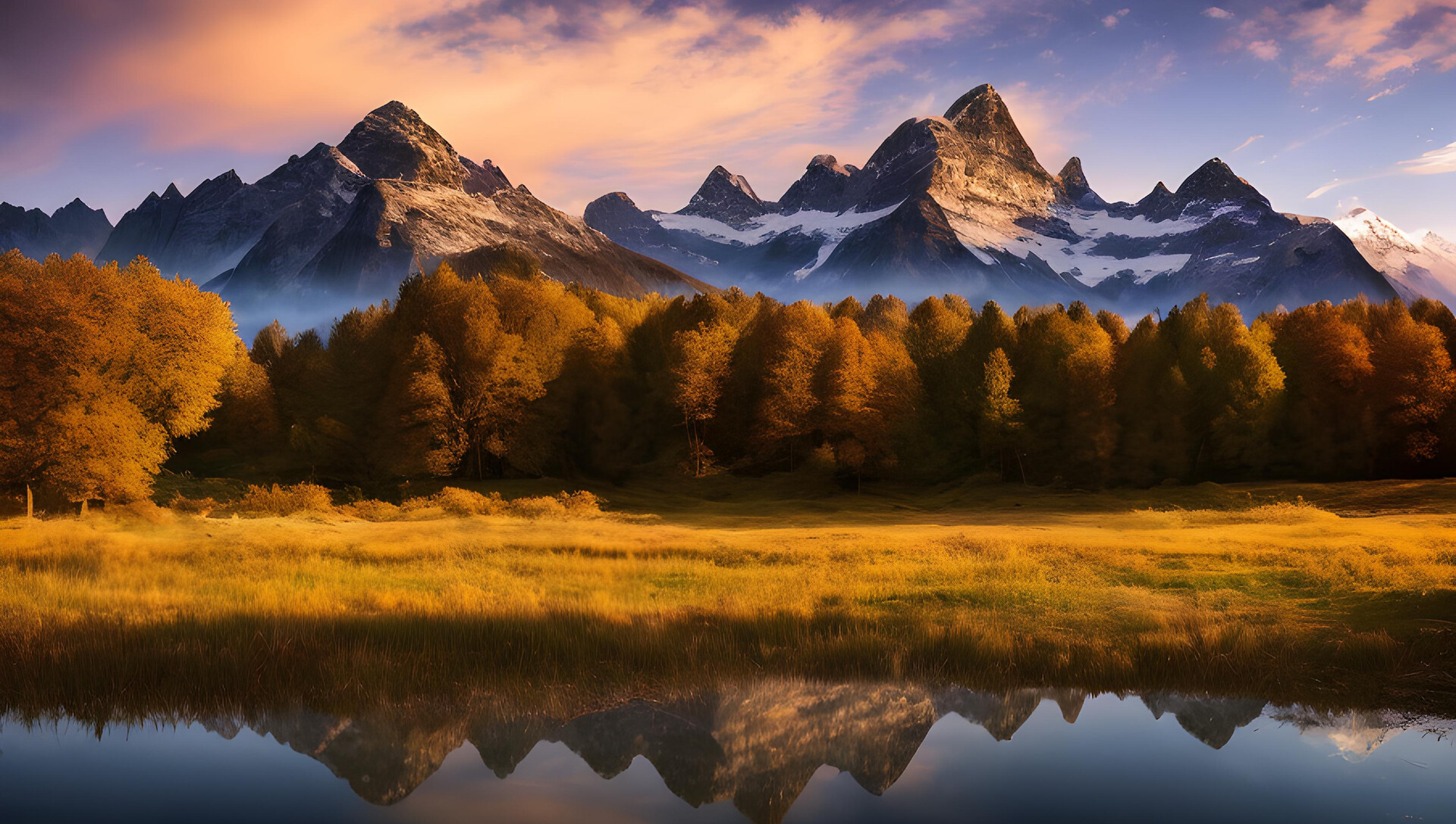 ArtStation - Autumn Mountainscape
