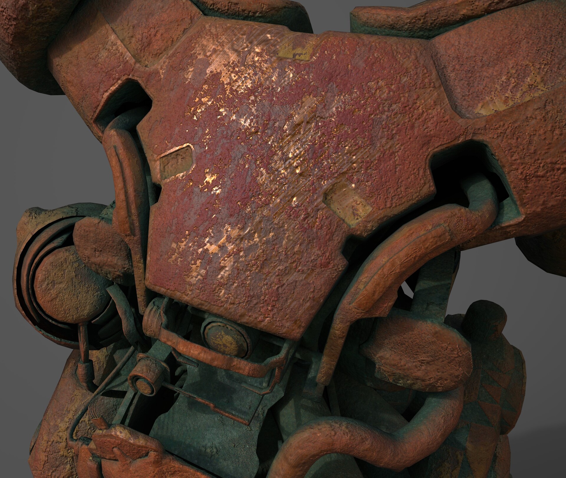 Jennie Stephenson - 15min Timed creation #13 - Aging paint on metal