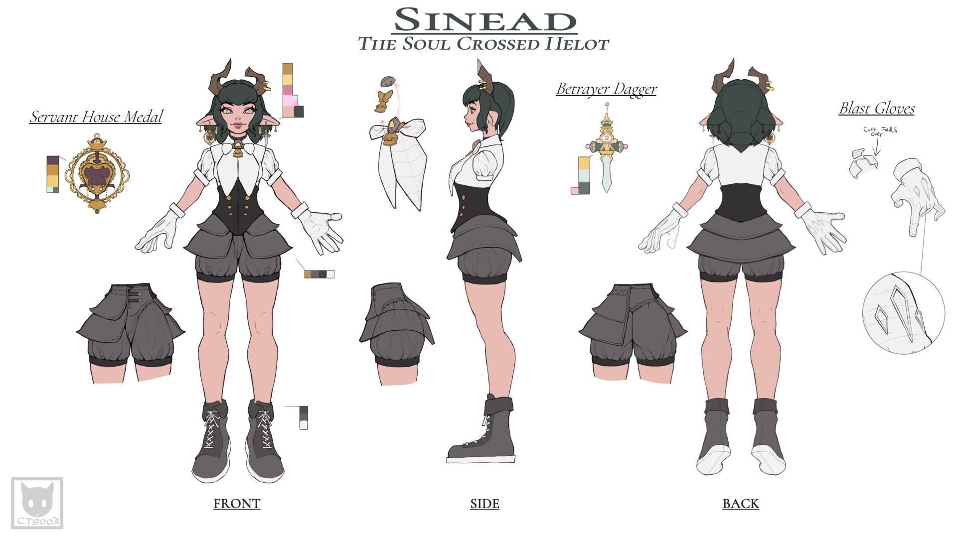 ArtStation - Sinead Turn-around Sheet
