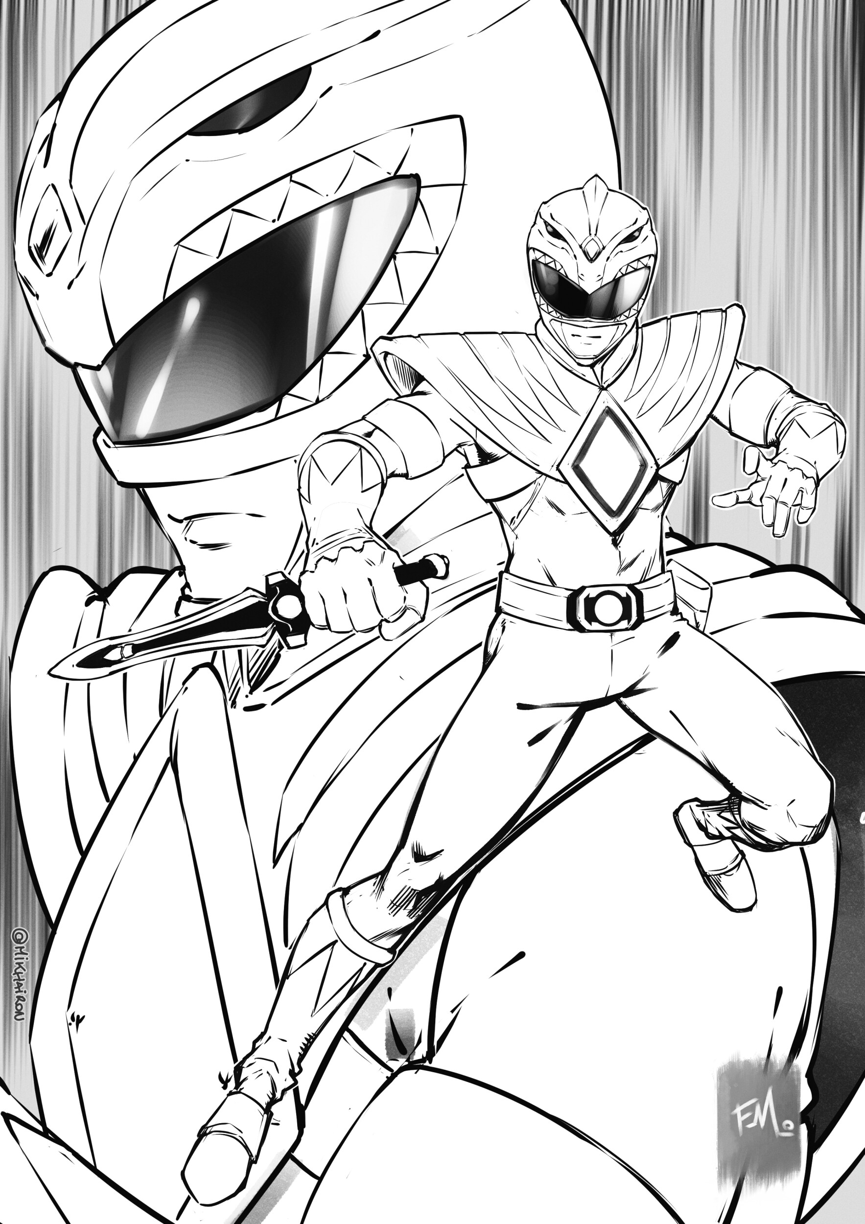 green power ranger coloring pages