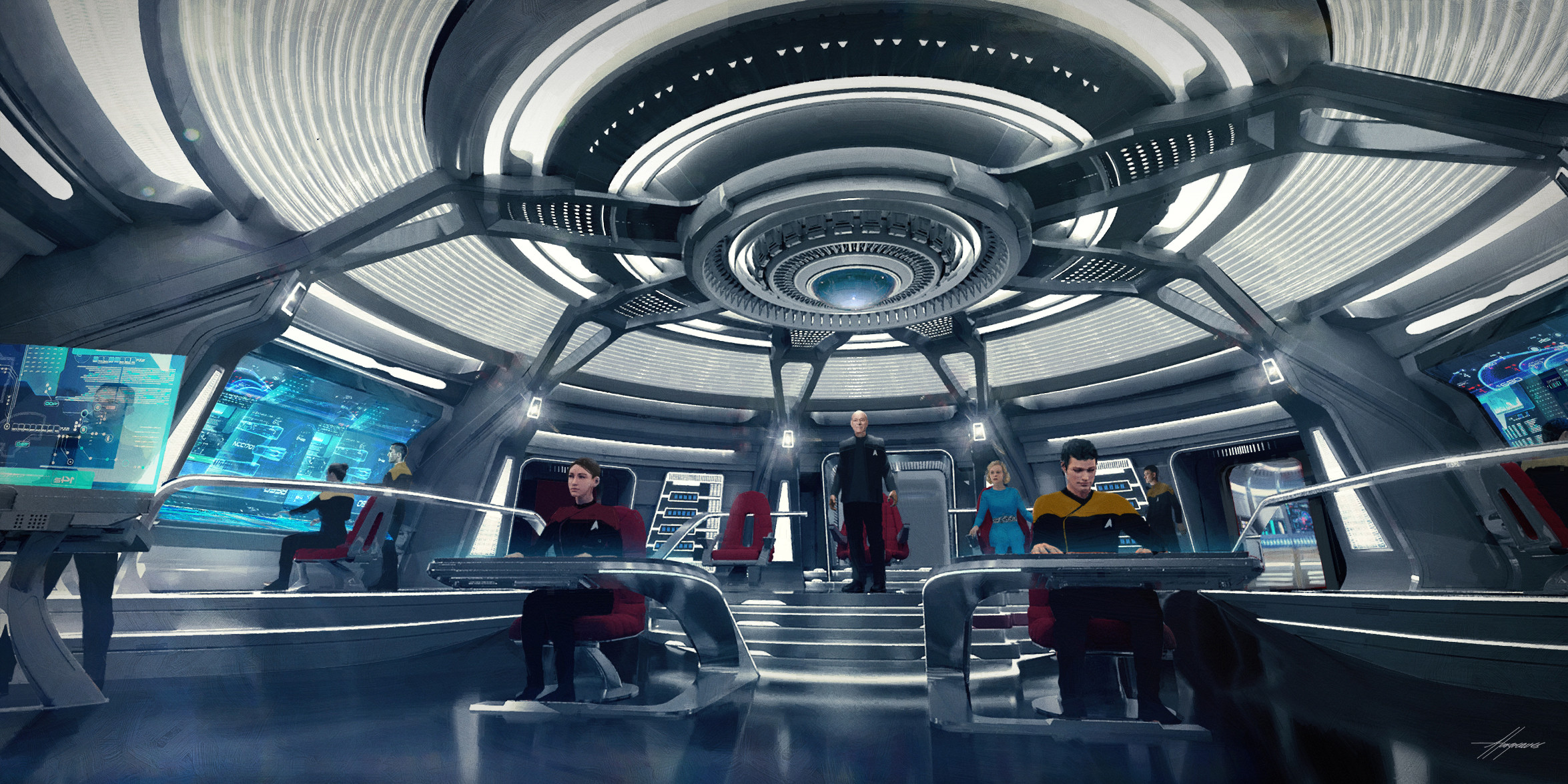 Sean Hargreaves - STAR TREK PICARD: STARGAZER BRIDGE CONCEPT ILLUSTRATION