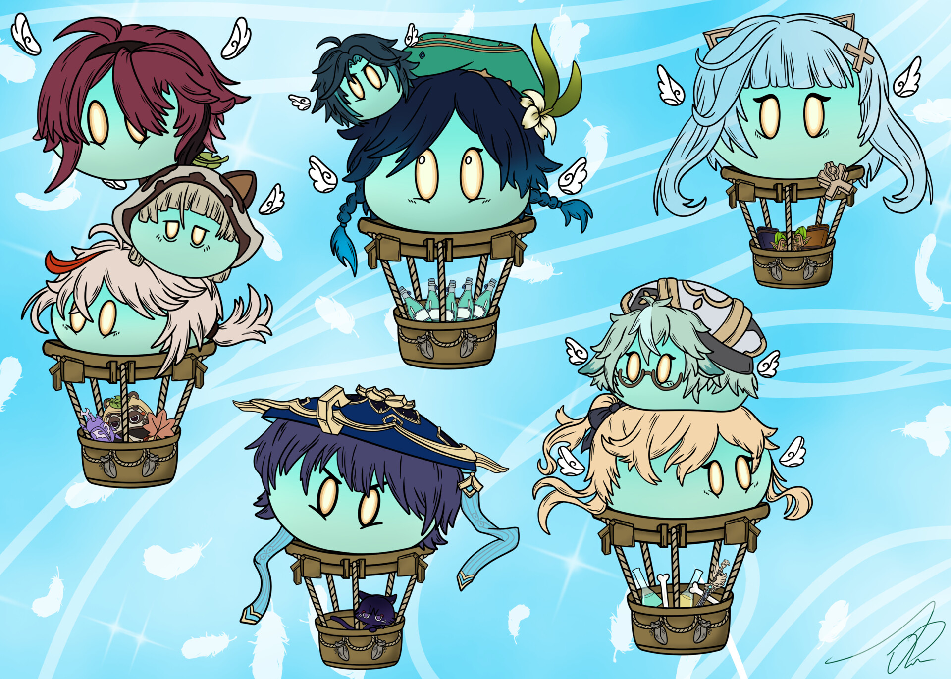 ArtStation - Anemo Slime Balloons