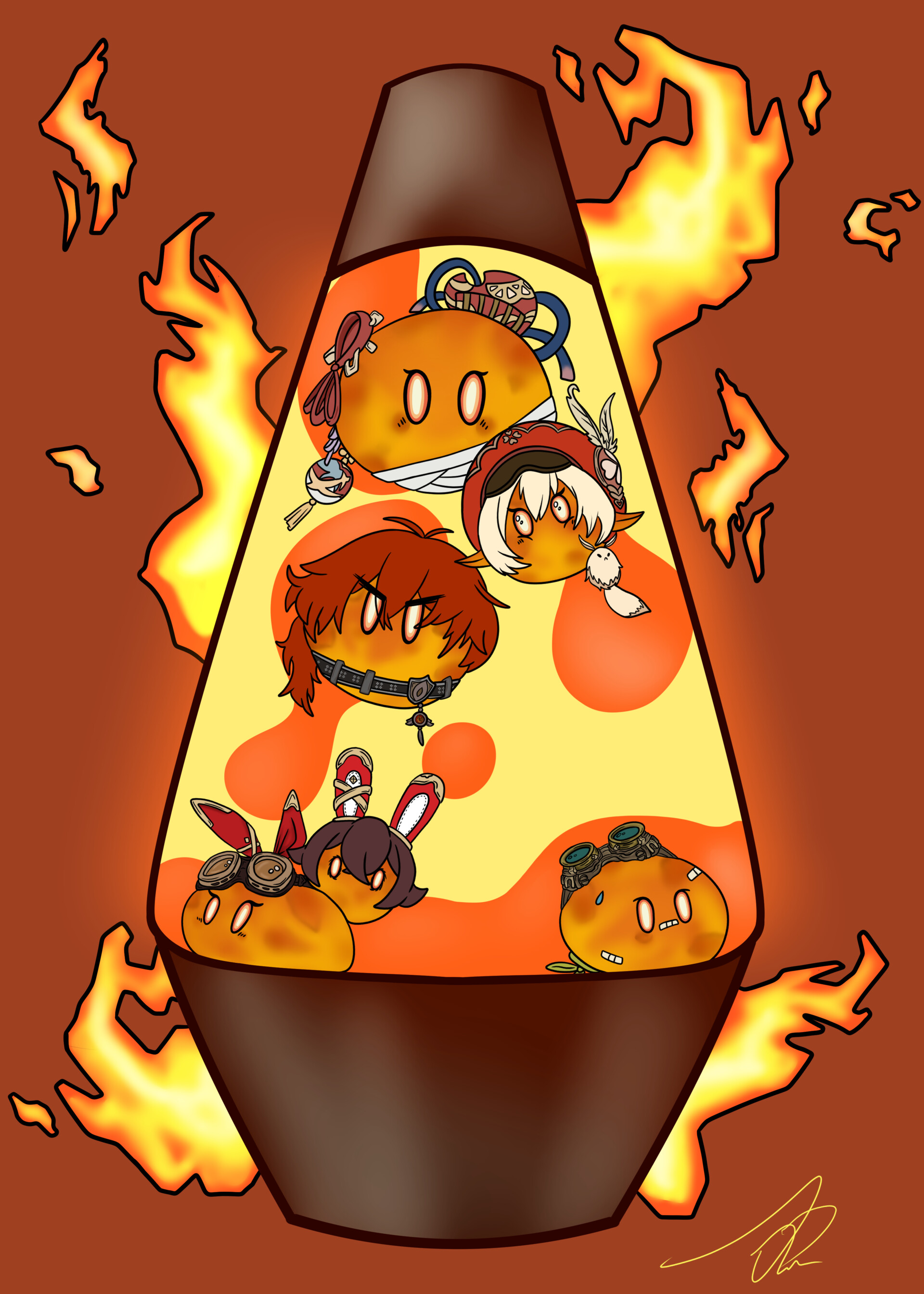 ArtStation - Pyro Slime Lava Lamp