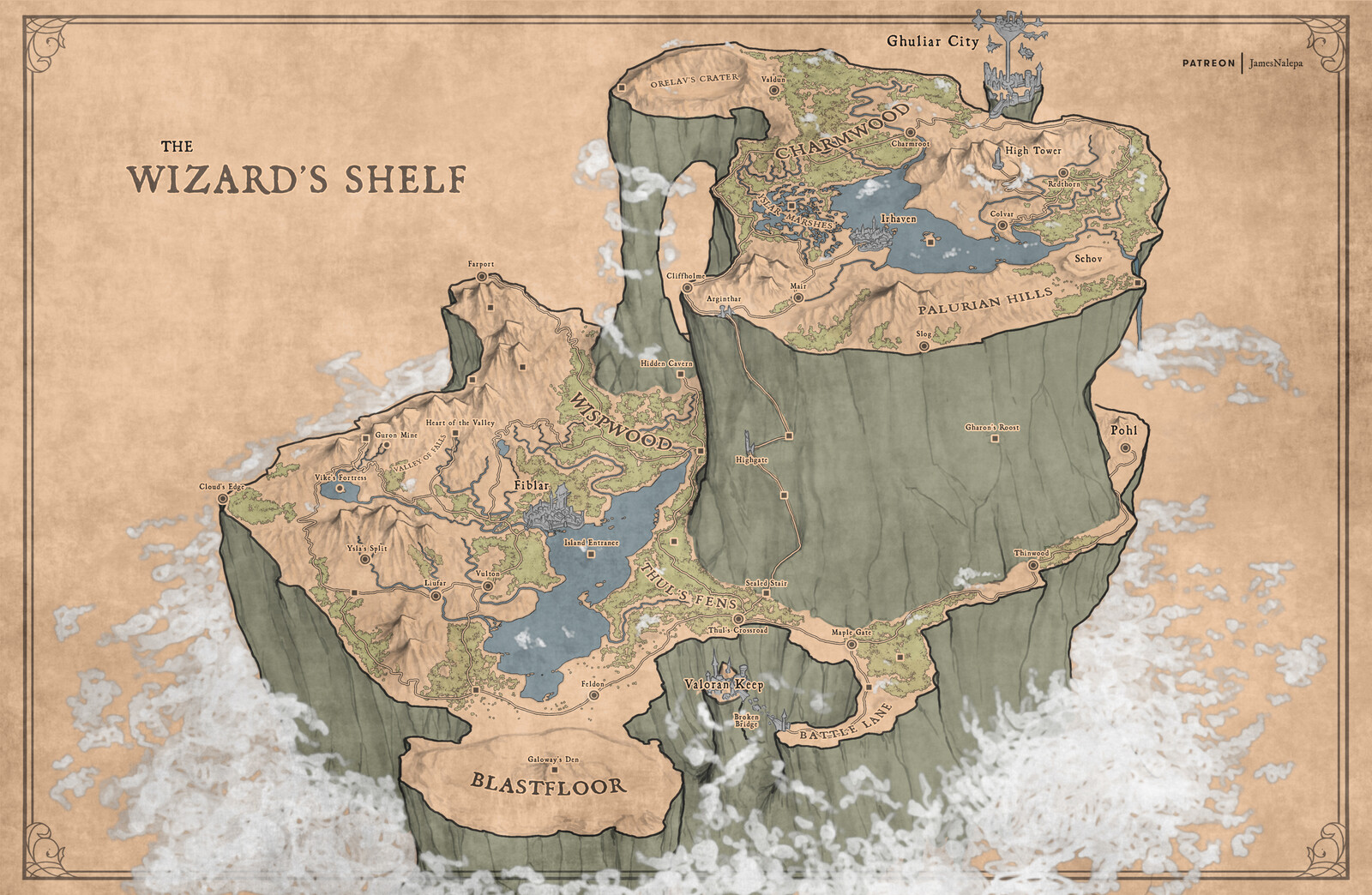 James Nalepa - The Wizard's Shelf Map