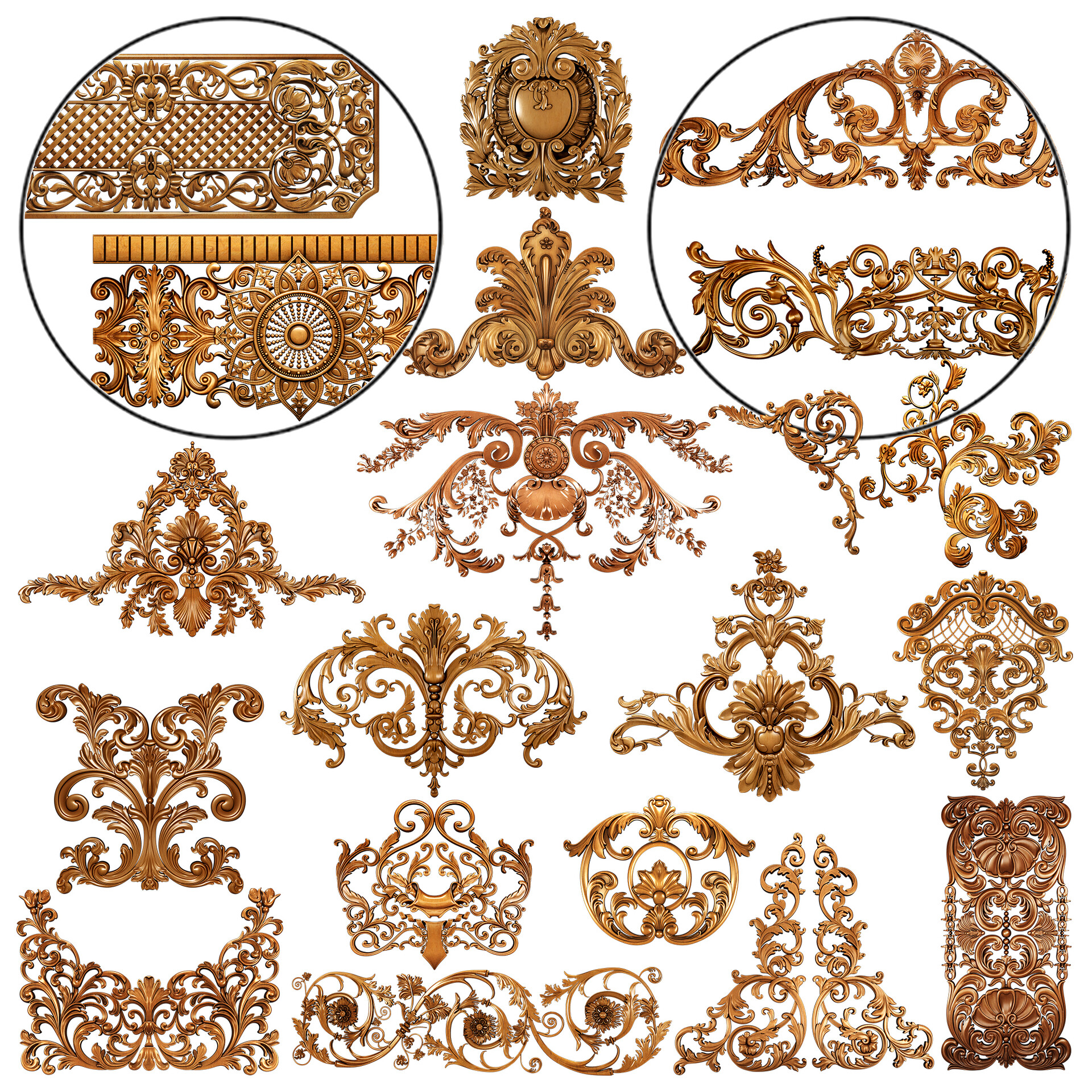 ArtStation - Collection of classical ornaments 01