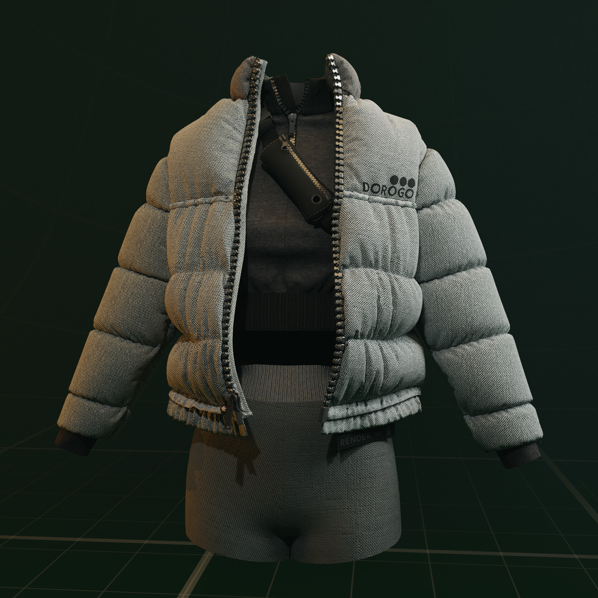 ArtStation - PUFF JACKET (CLO3D | female garment) 3D animation