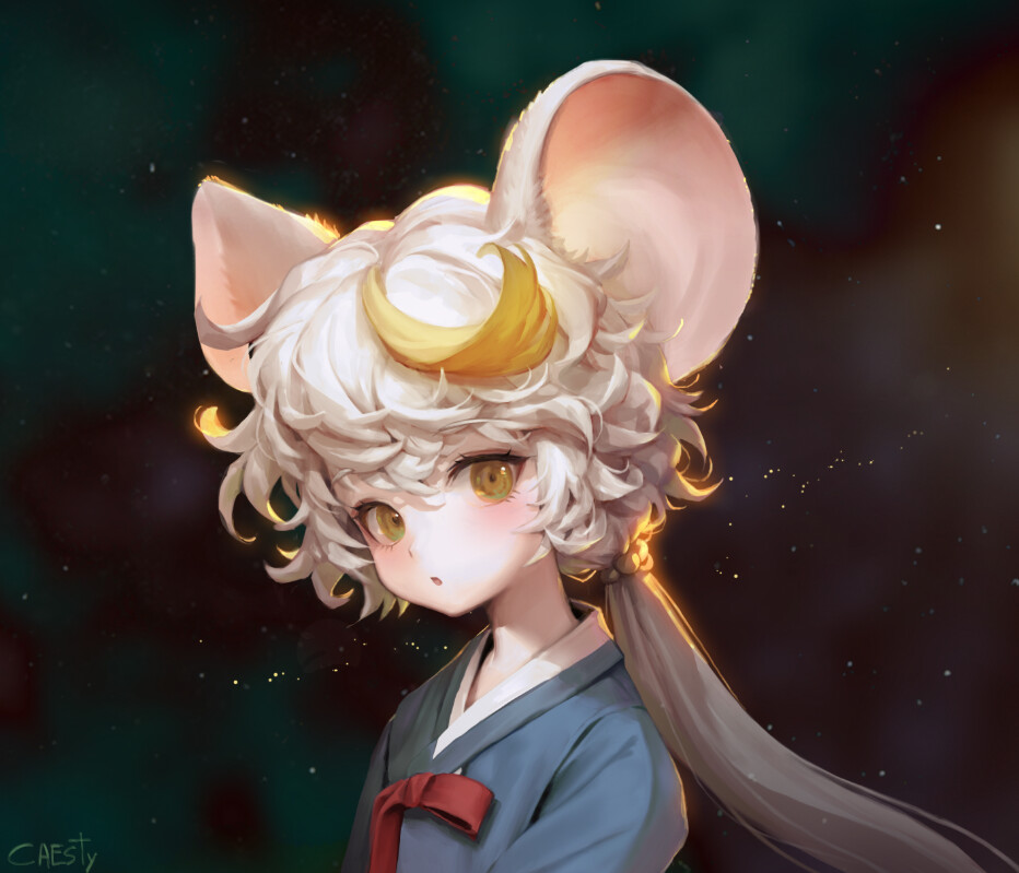 ArtStation - 2023 Ear Series_White rat girl