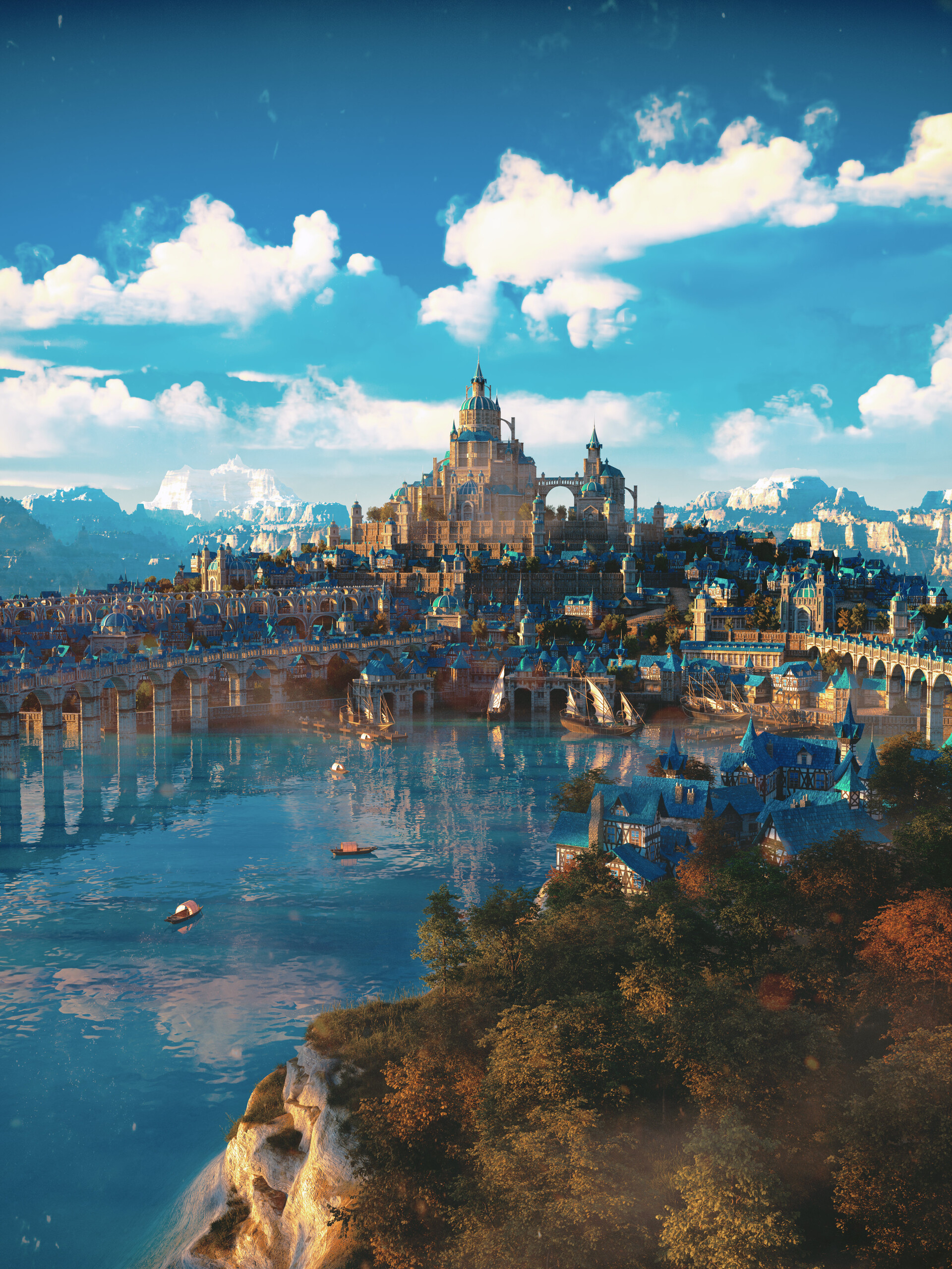 ArtStation - Fantasy City Render