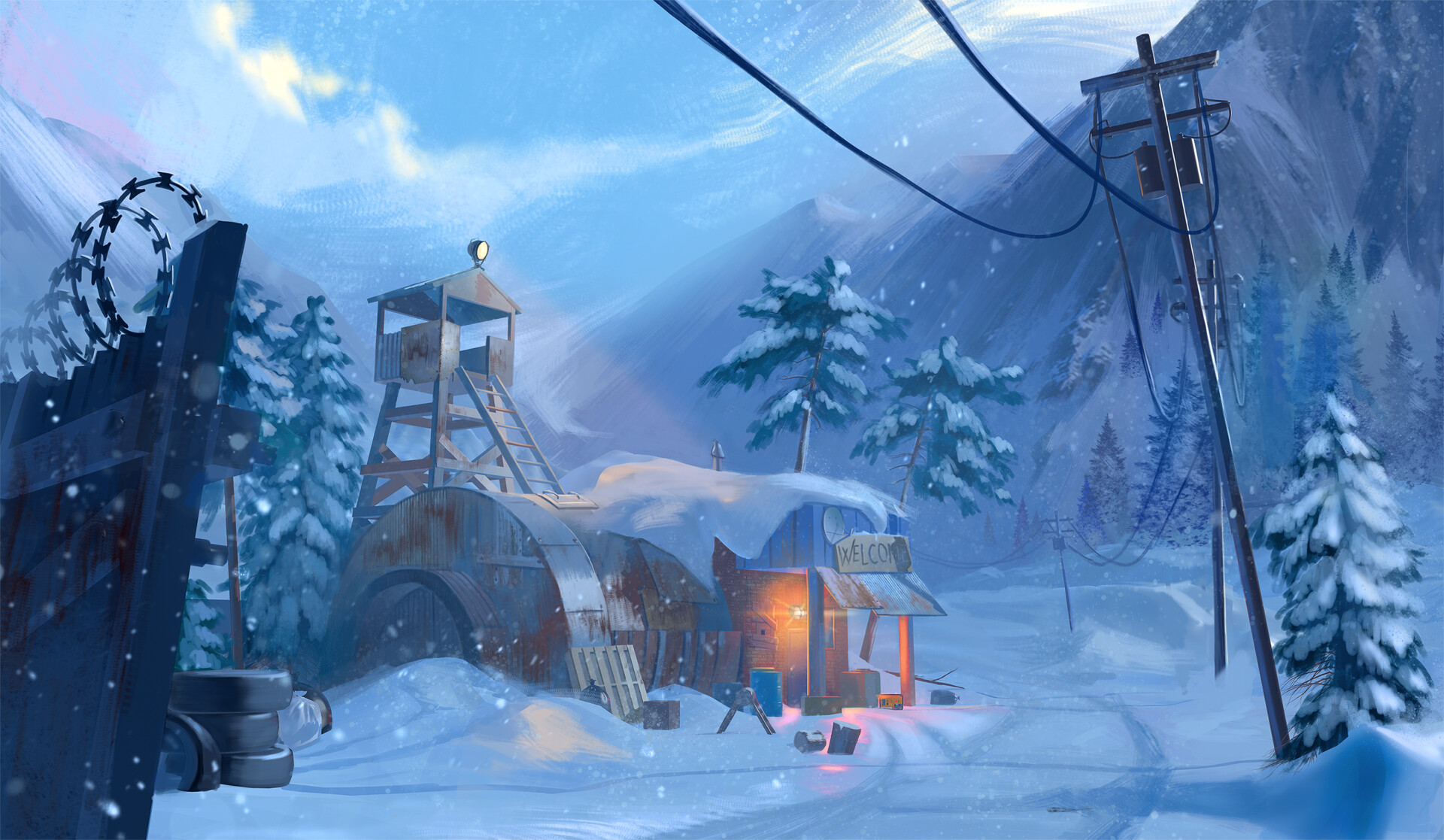 ArtStation - Concept art of the initial location