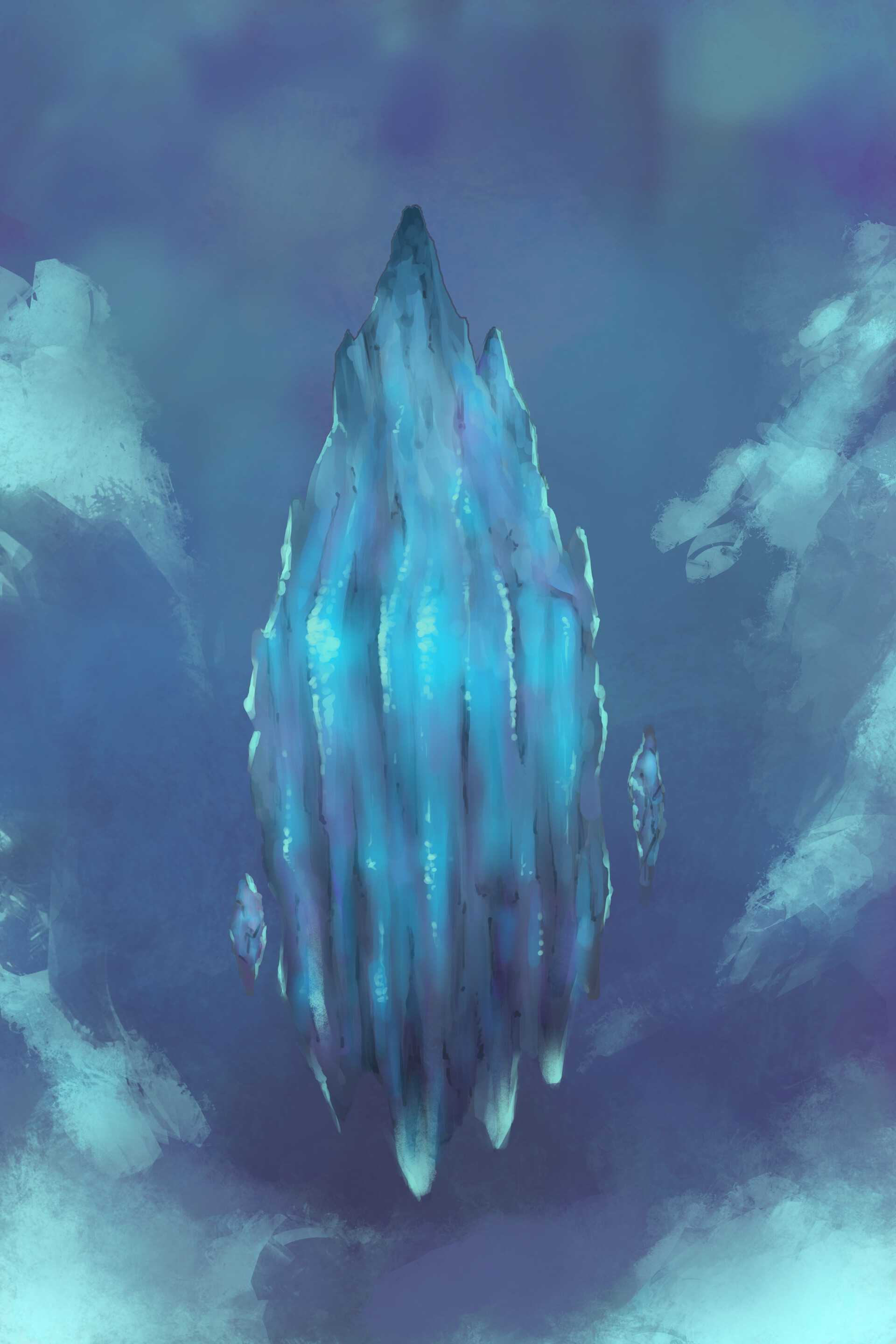ArtStation - Glowing ice crystal
