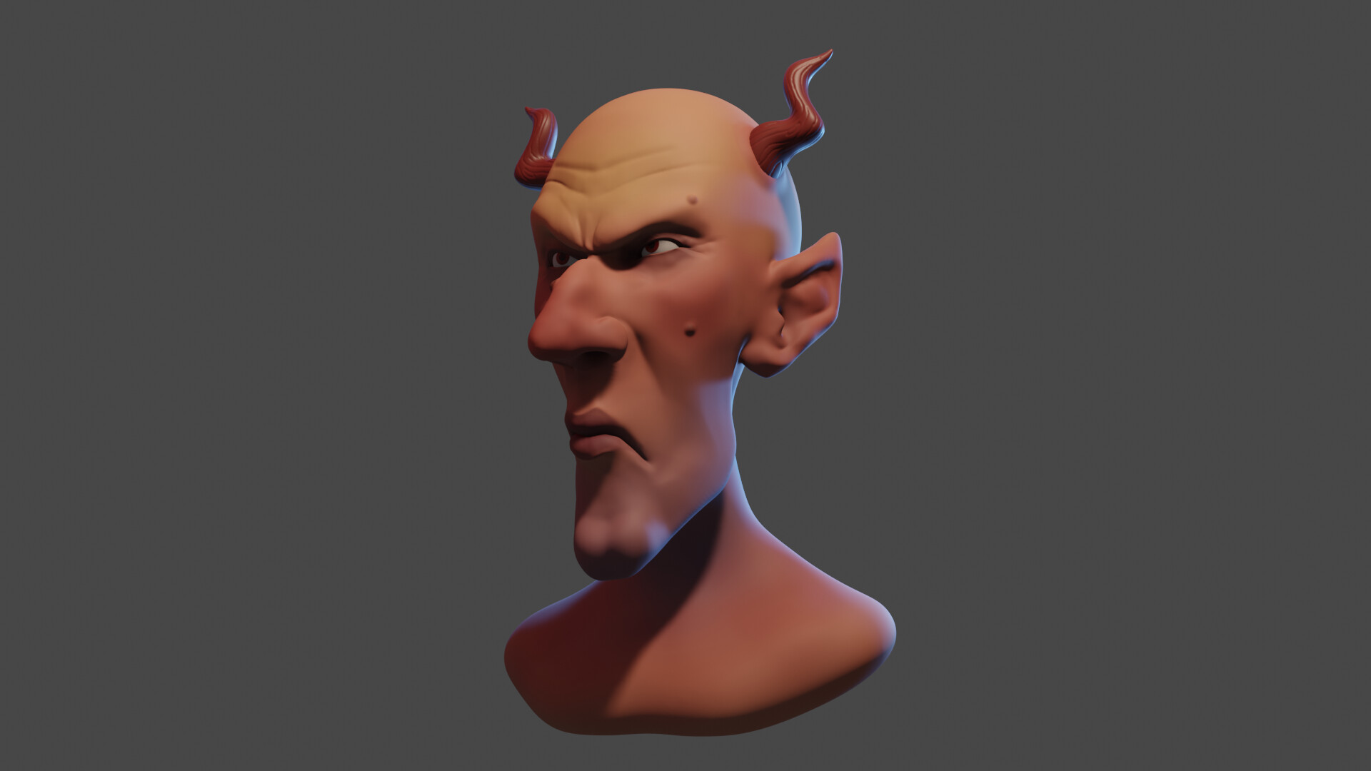 ArtStation - Evil Head (3D Cartoon Character's Head Design)