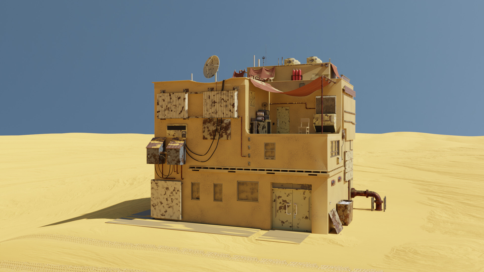 ArtStation - Building in Desert