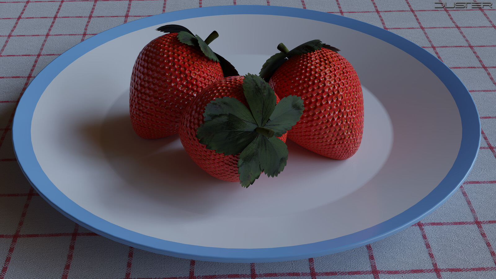Duster - Food #02: Strawberry - Blender 3D Model