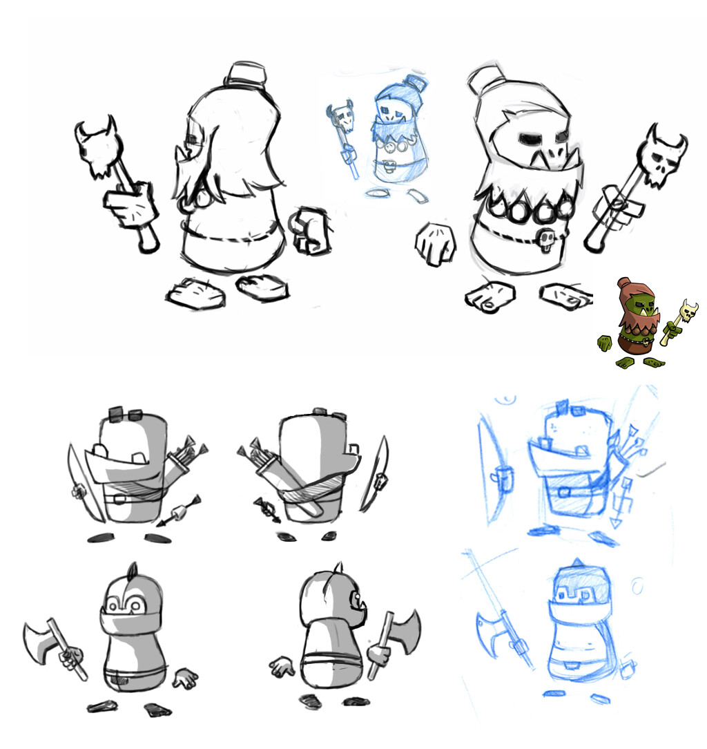 ArtStation - Rough sketch game character