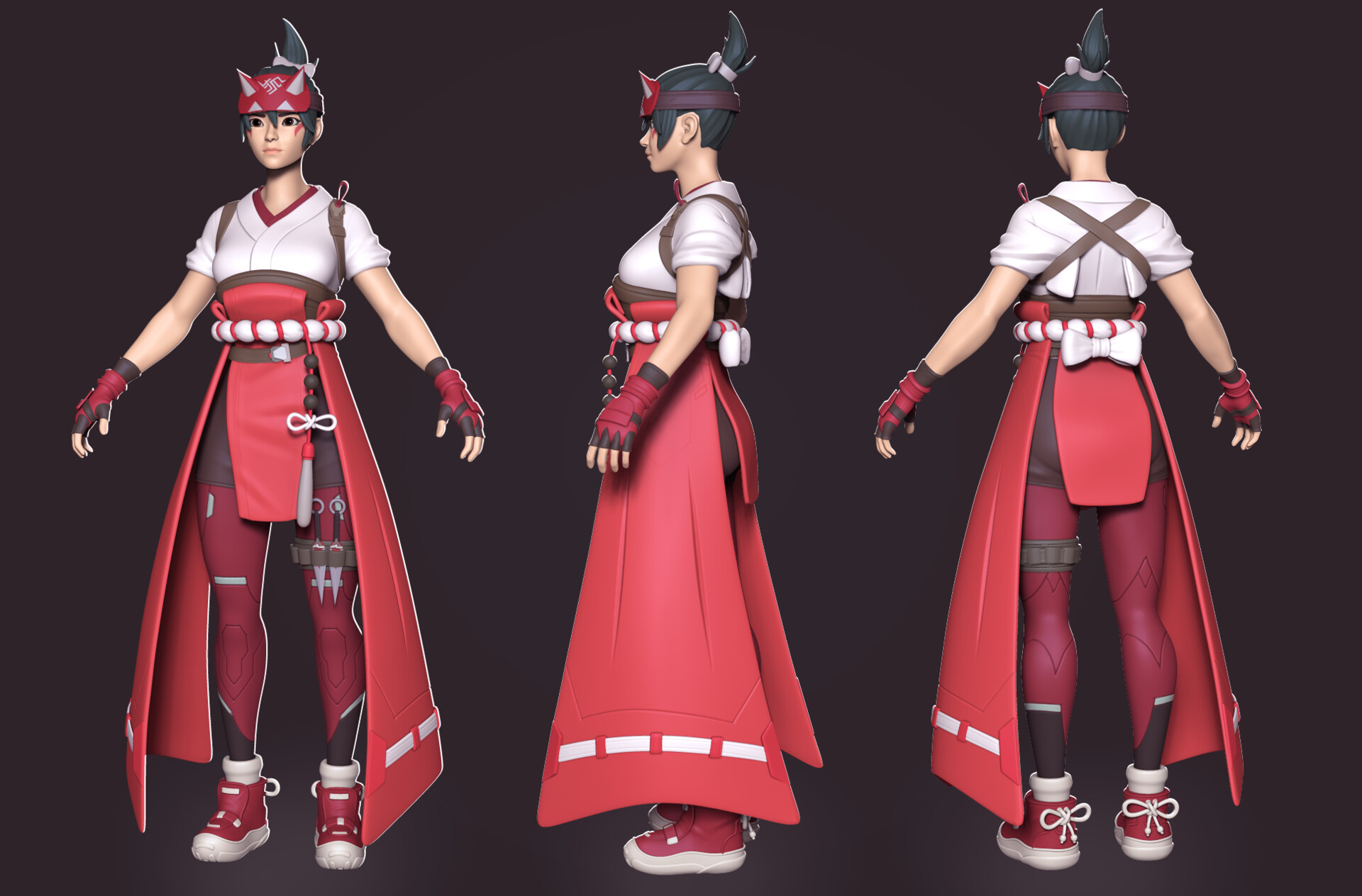 ArtStation - Kiriko - Overwatch High-Res Model (Fan Art)