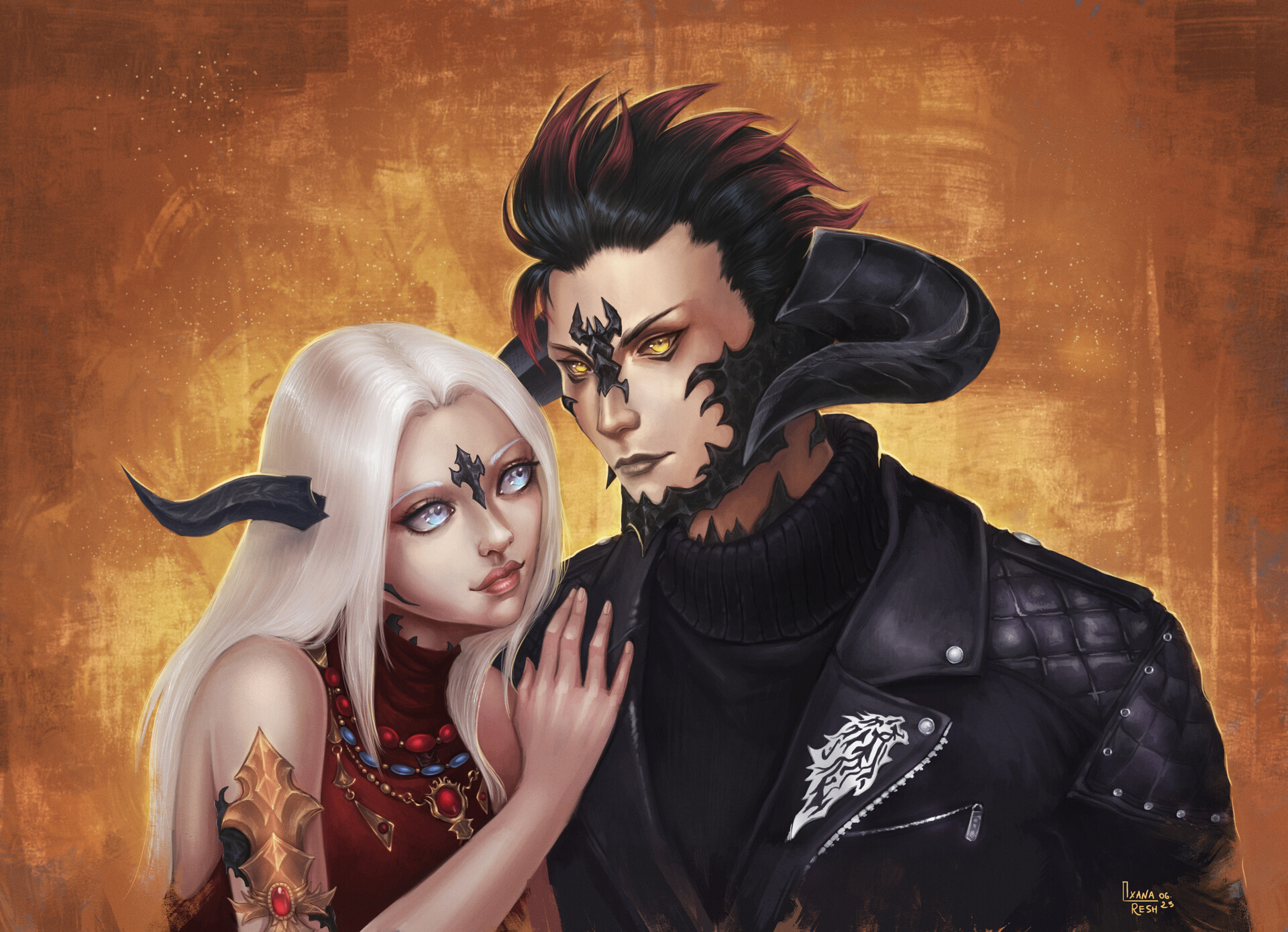 ArtStation - ff14 couple art