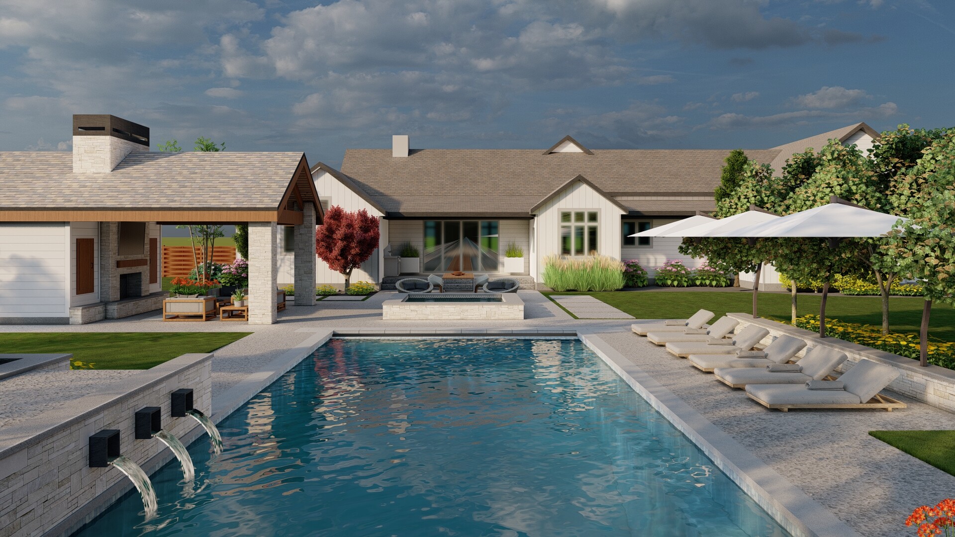 ArtStation - Swimming Pool Archviz | Landscape Design | Lumion 12 Pro